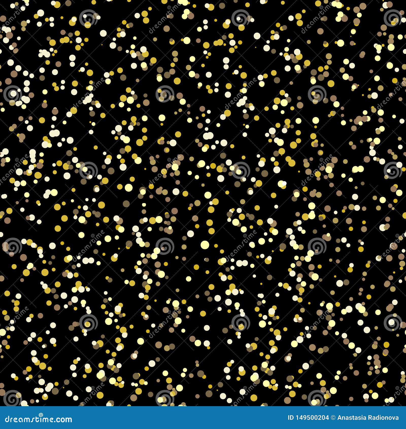 Gold Glitter Seamless Pattern Golden Dust Texture Stock Vector