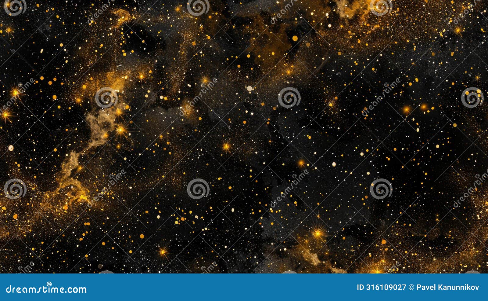 Gold Glitter Seamless Texture, Starry Sky Background Stock Image ...