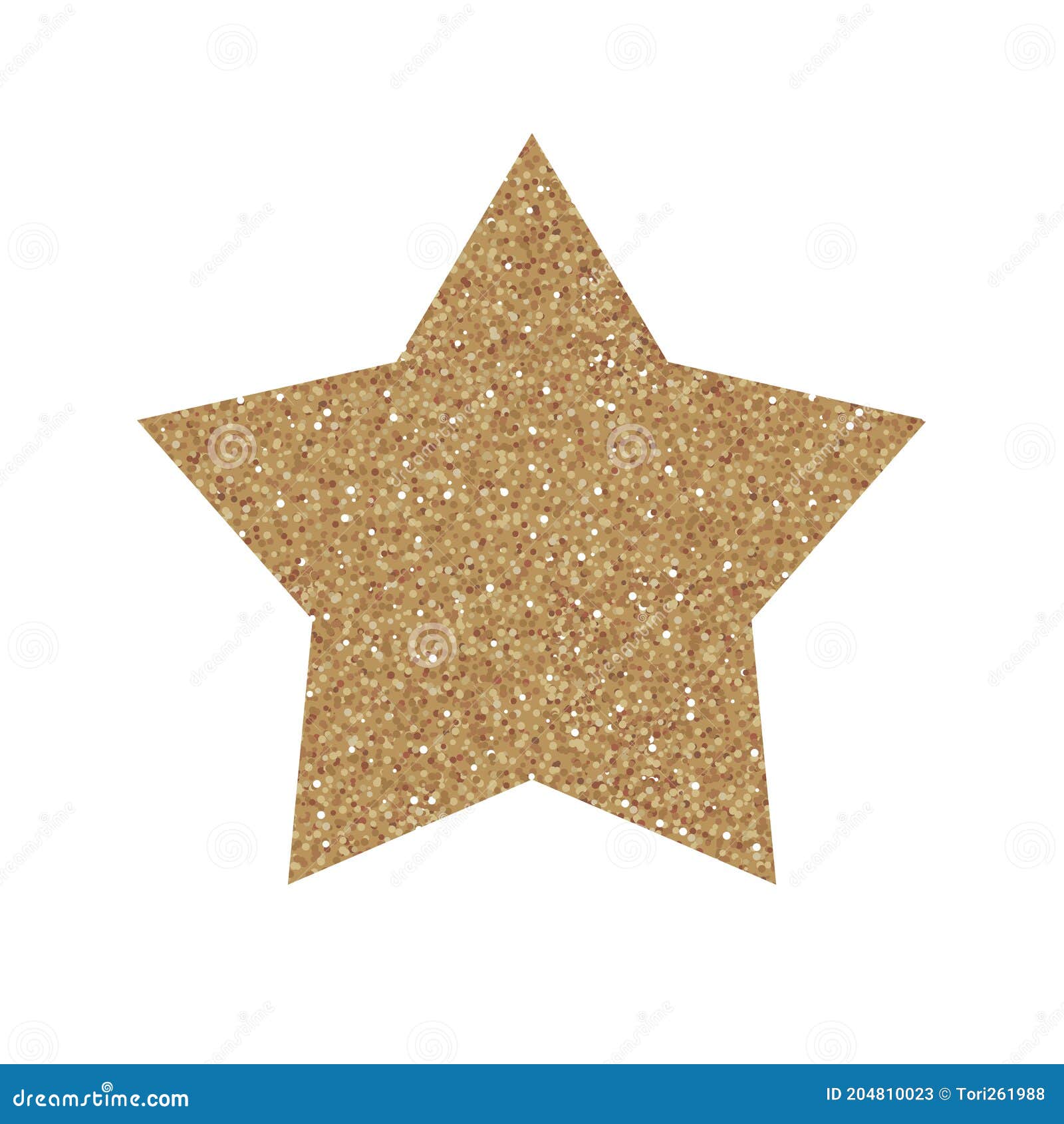 Gold Glitter Star. Vector Illustration. Stock Vector - Illustration of ...