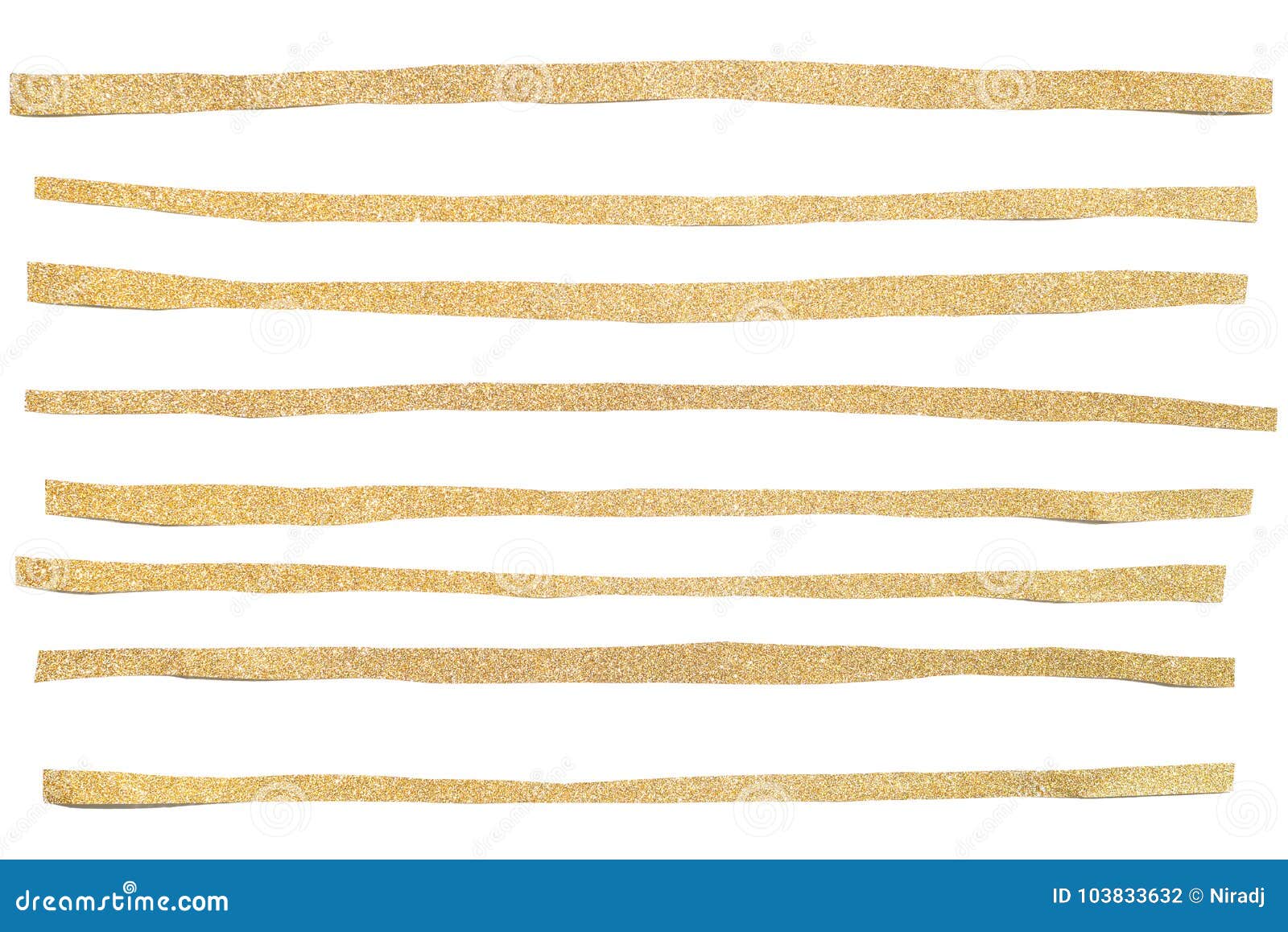 Gold Glitter Striped Paper Cut Stock Photo - Image of yellow, isolated ...