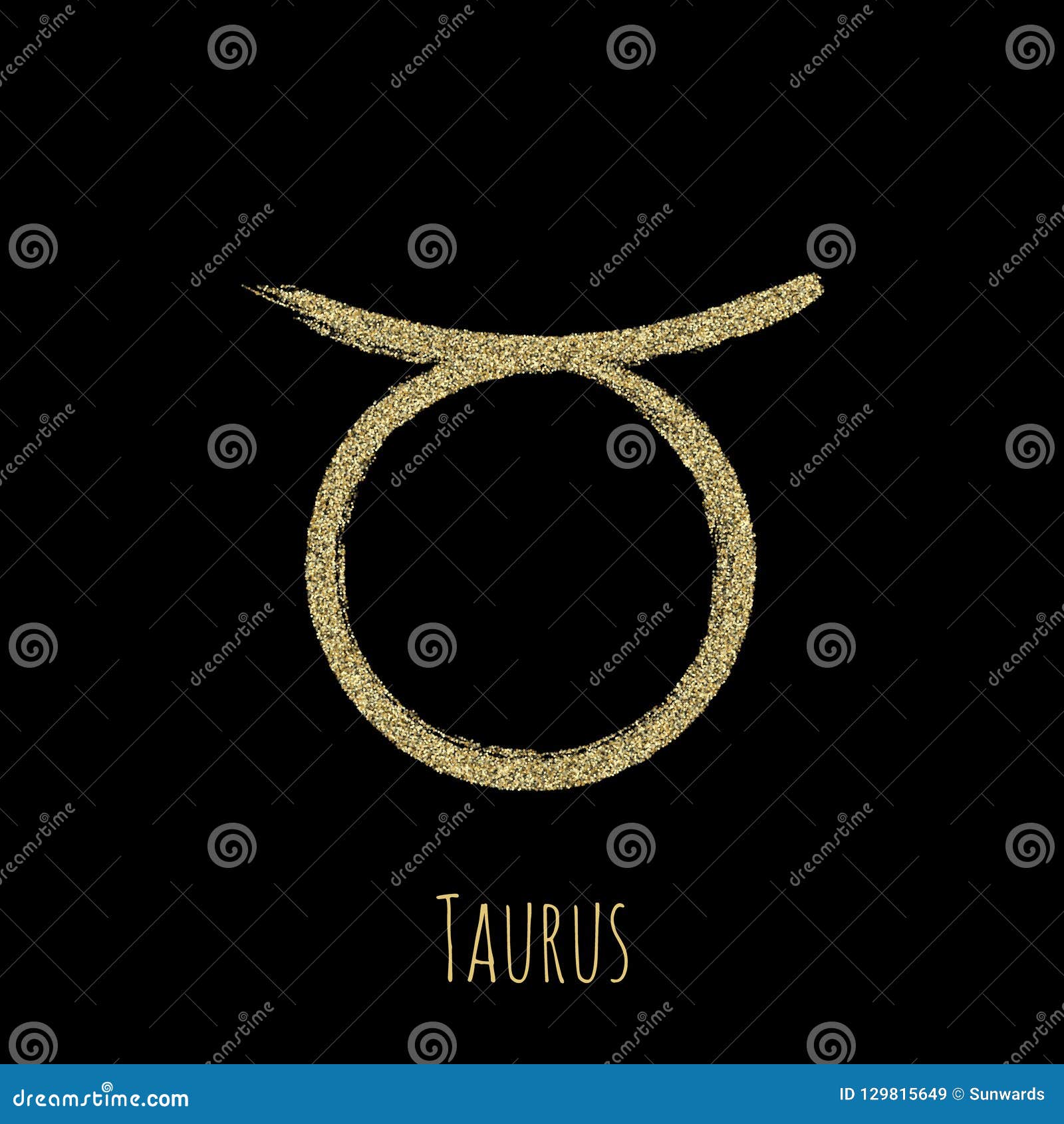 Taurus Zodiac Sign Horoscope Symbol Vector Stock Vector Illustration