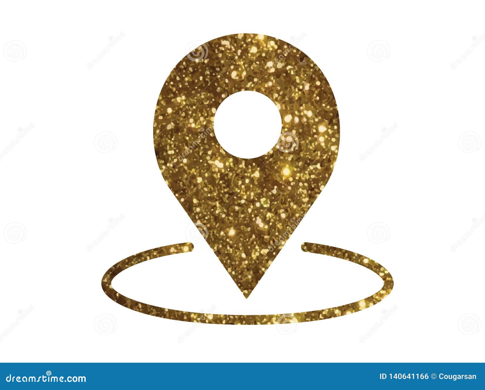 Gold Glitter Vector Interface Online Location Map Line Flat Icon Stock ...