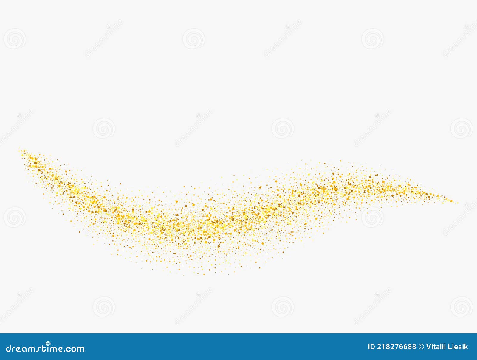 Gold Glitter Wave Abstract Background, Golden Sparkles on White ...