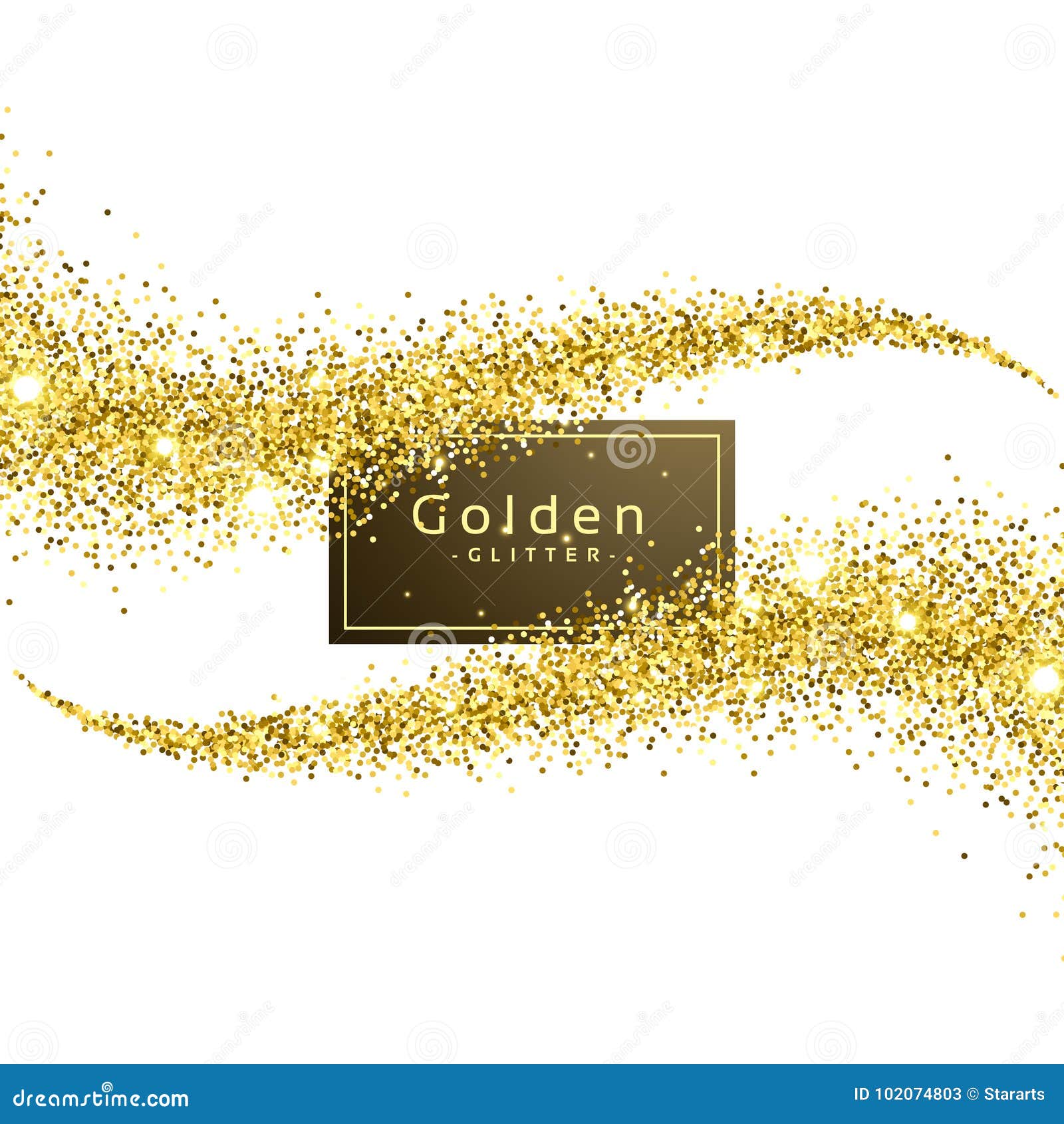 Gold Glitter Wave Background Stock Vector - Illustration of splarkle ...