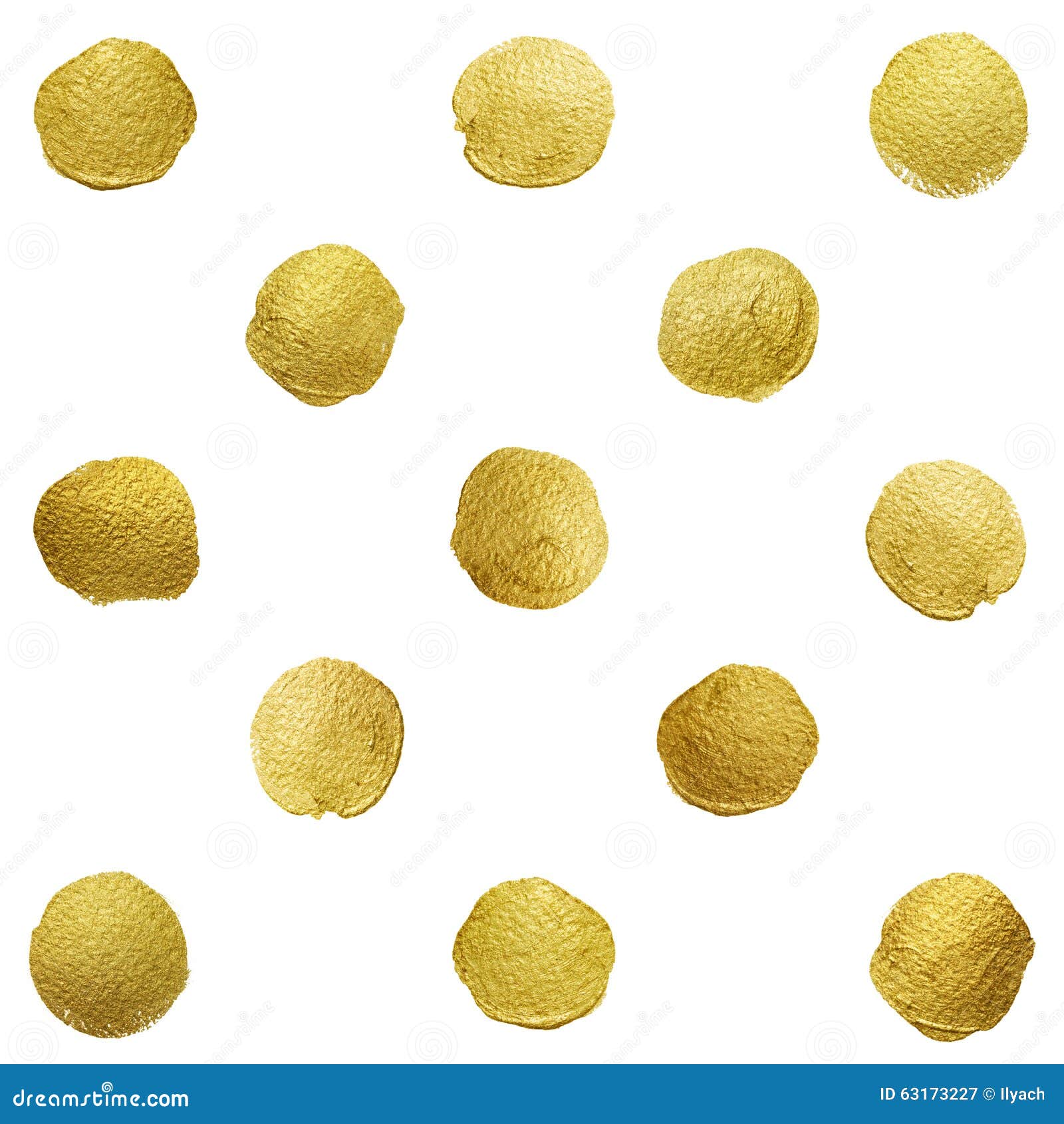Gold Glittering Polka Dot Stains Pattern Stock Illustration ...