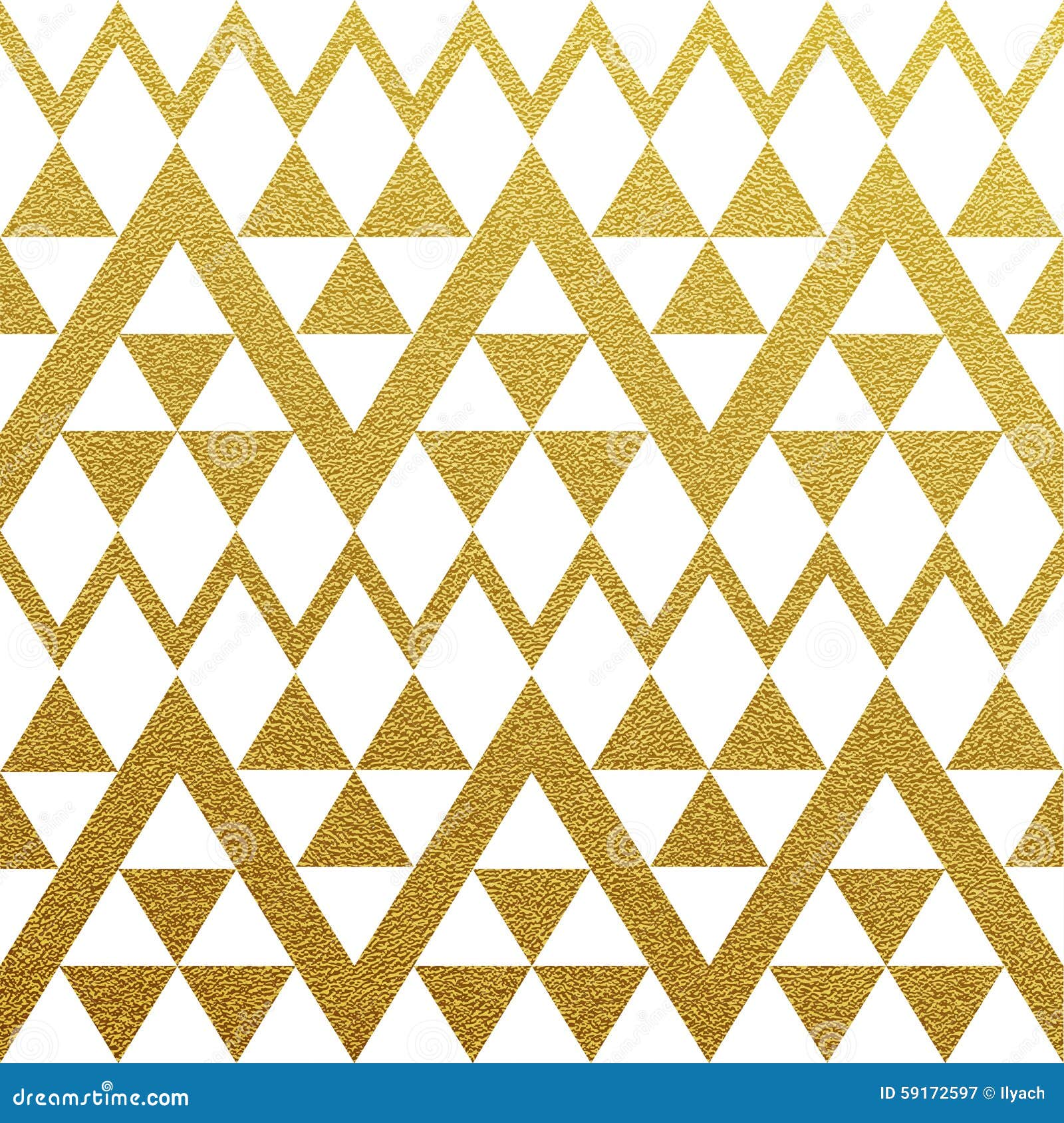 Gold Glittering Seamless Pattern of Triangles Stock Vector ...