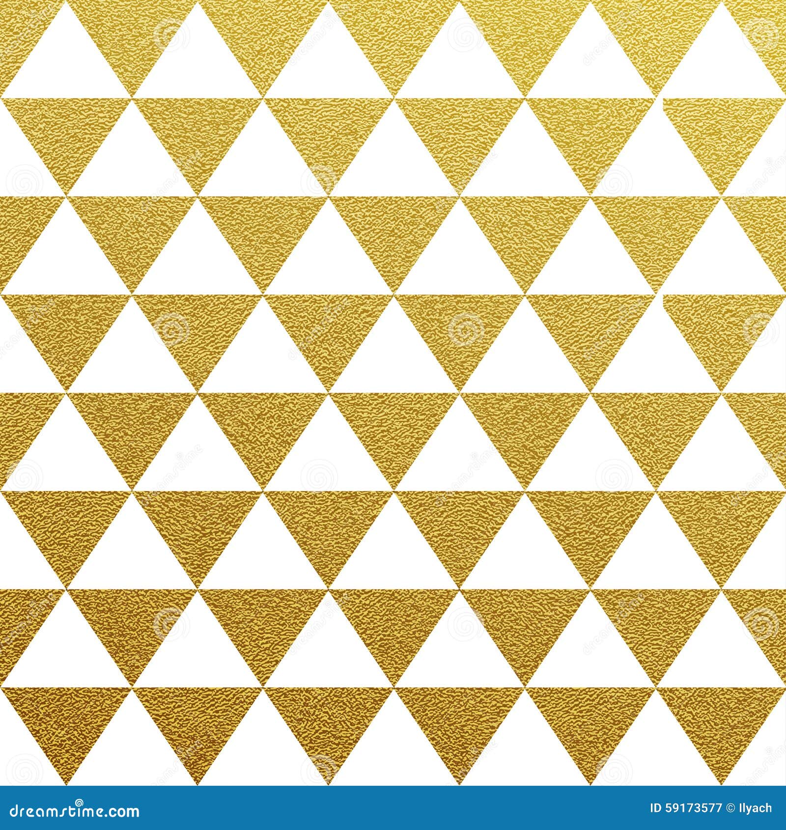 Gold Glittering Seamless Pattern of Triangles Stock Vector ...