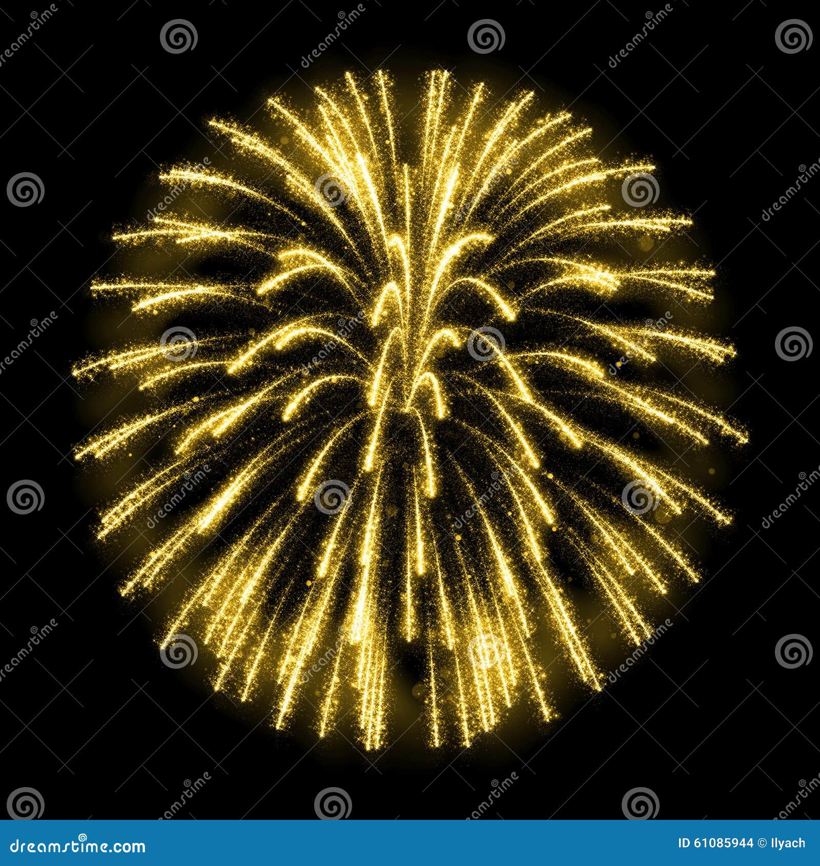 Gold Glittering Sparkle Fireworks Stock Illustration - Illustration of ...