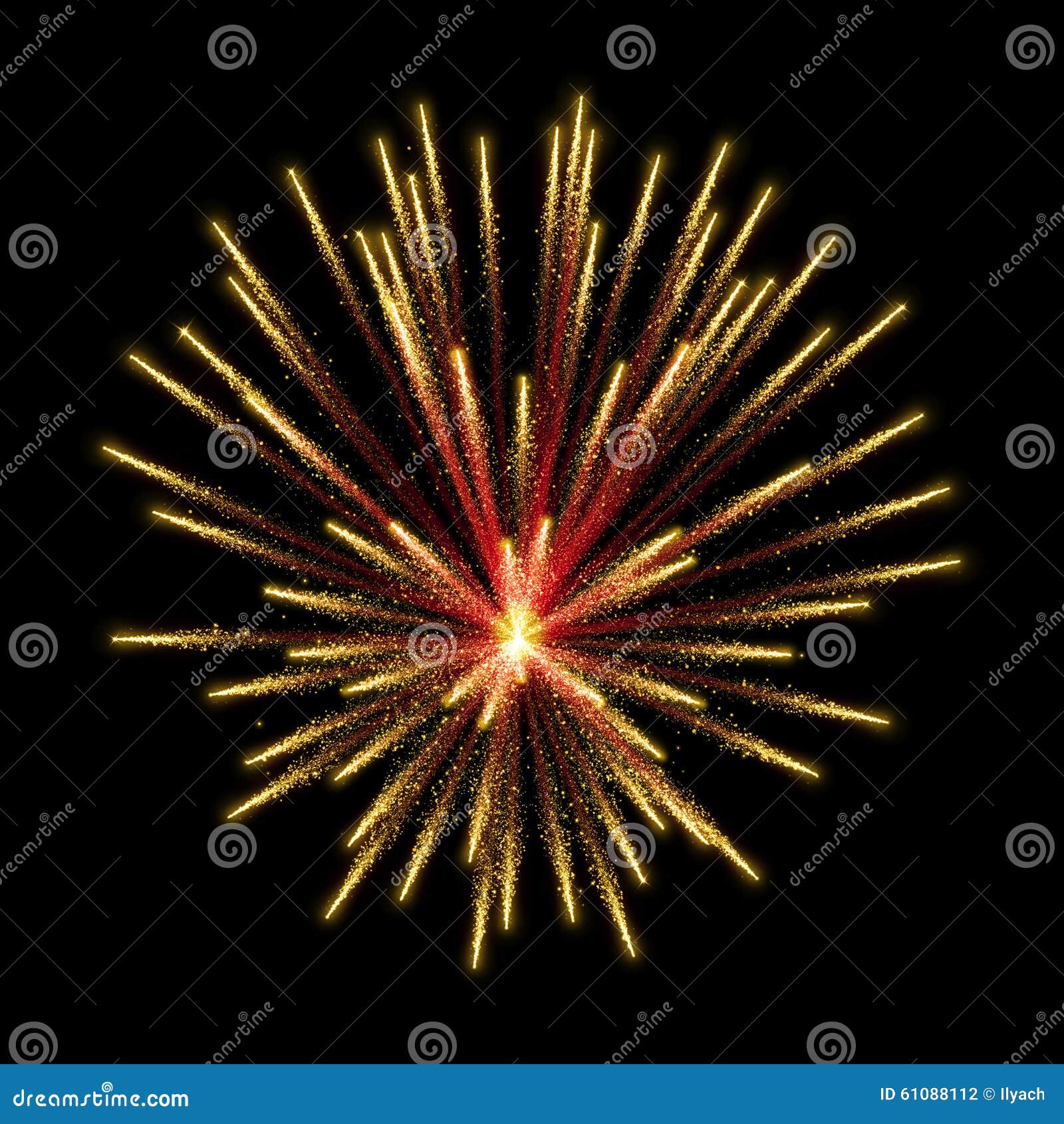 Gold Glittering Sparkle Fireworks Stock Illustration - Illustration of ...