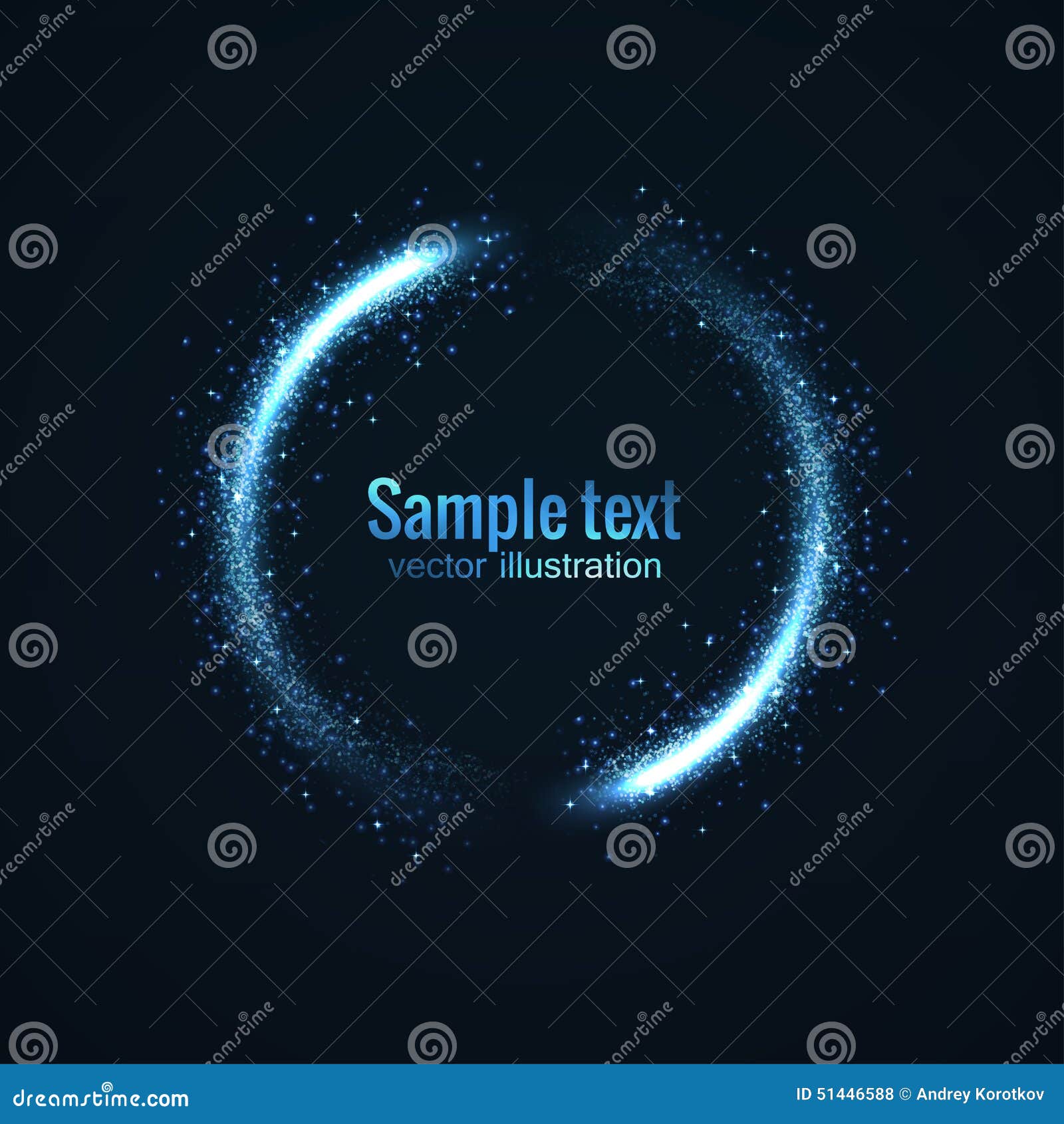 Gold Glittering Star Dust Circle Stock Illustration - Illustration of ...