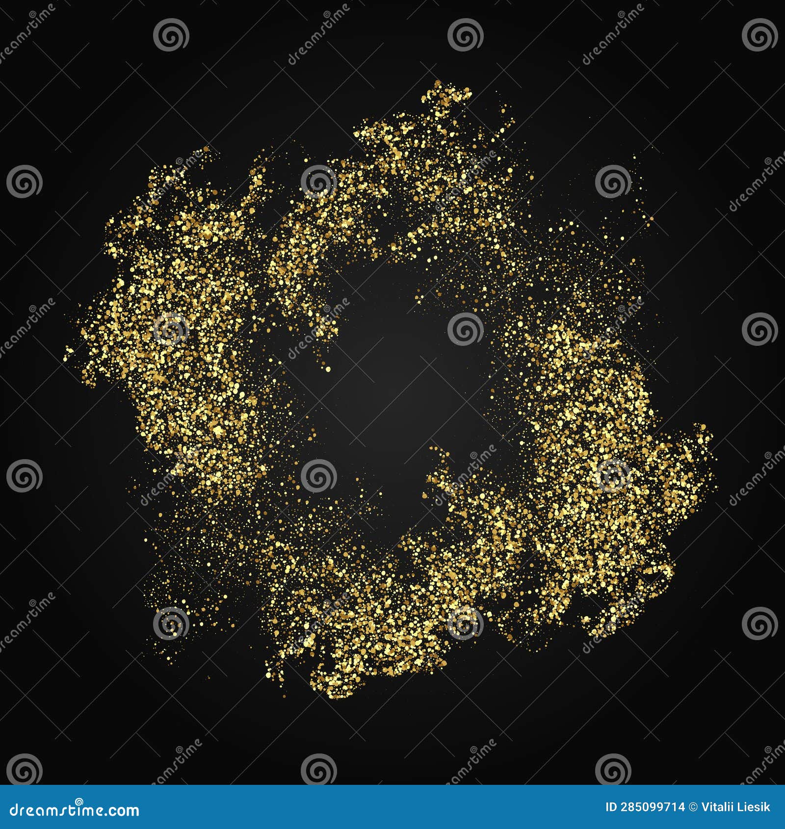 Gold Glitters on a Black Background.Abstract Background of Gold ...