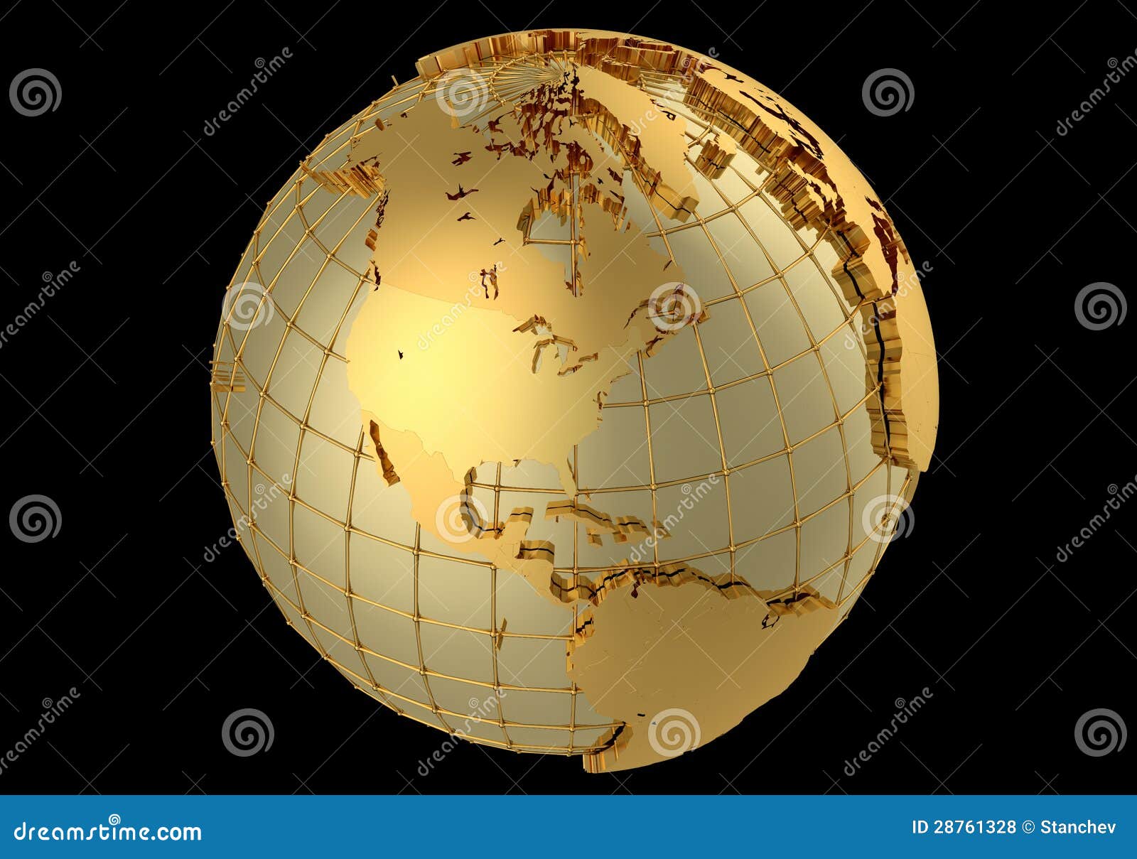 Gold globe stock illustration. Illustration of globe - 28761328