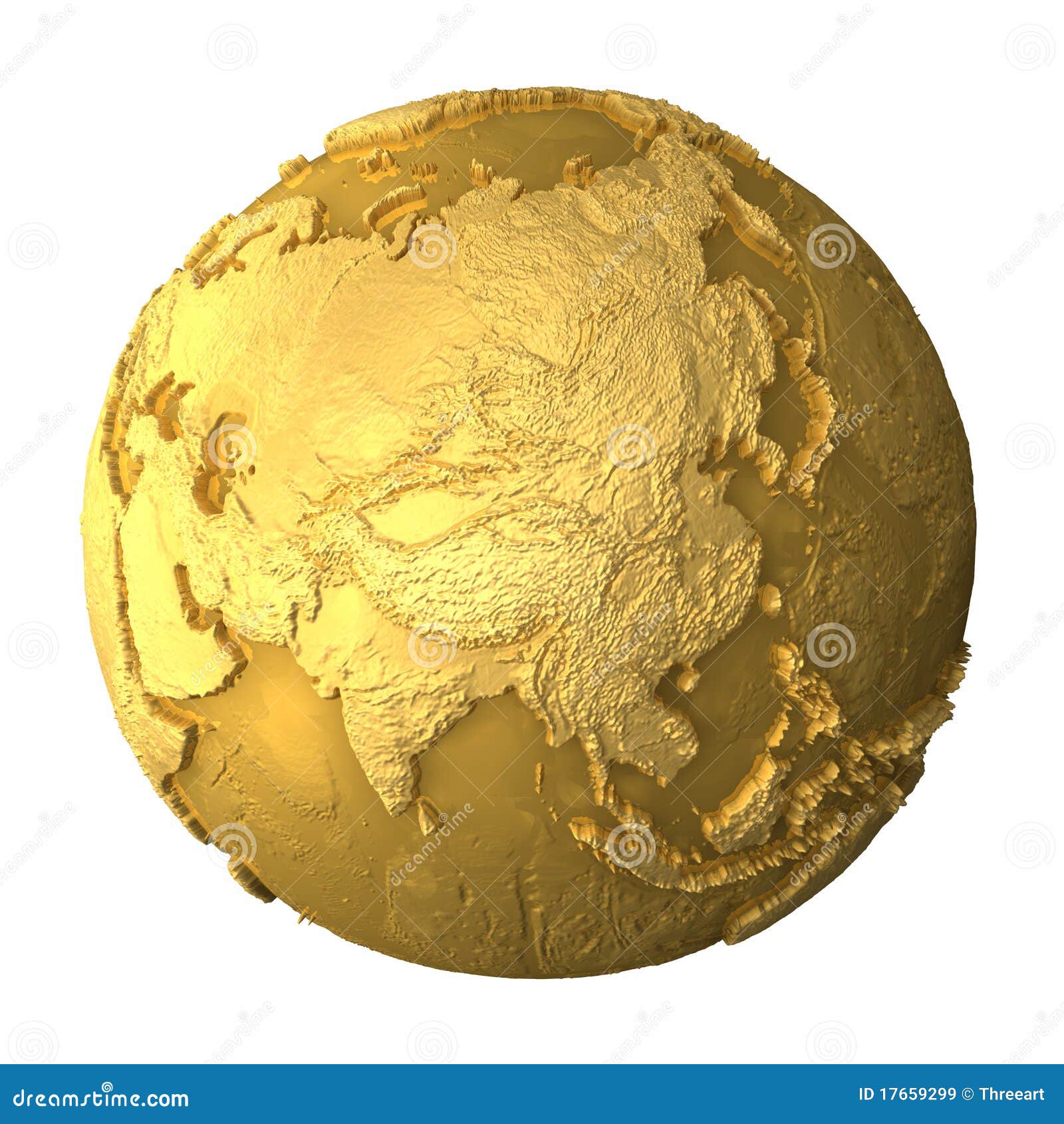 Gold Globe - Asia stock illustration. Illustration of globe - 17659299