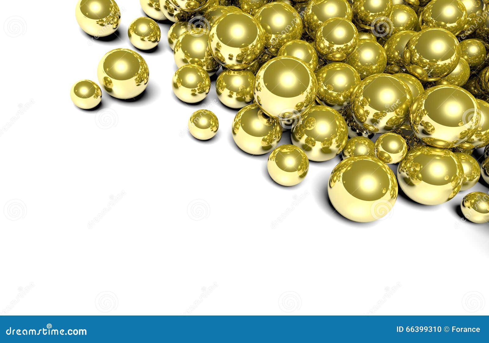 Gold Glossy Spheres Background Stock Illustration - Illustration of ...