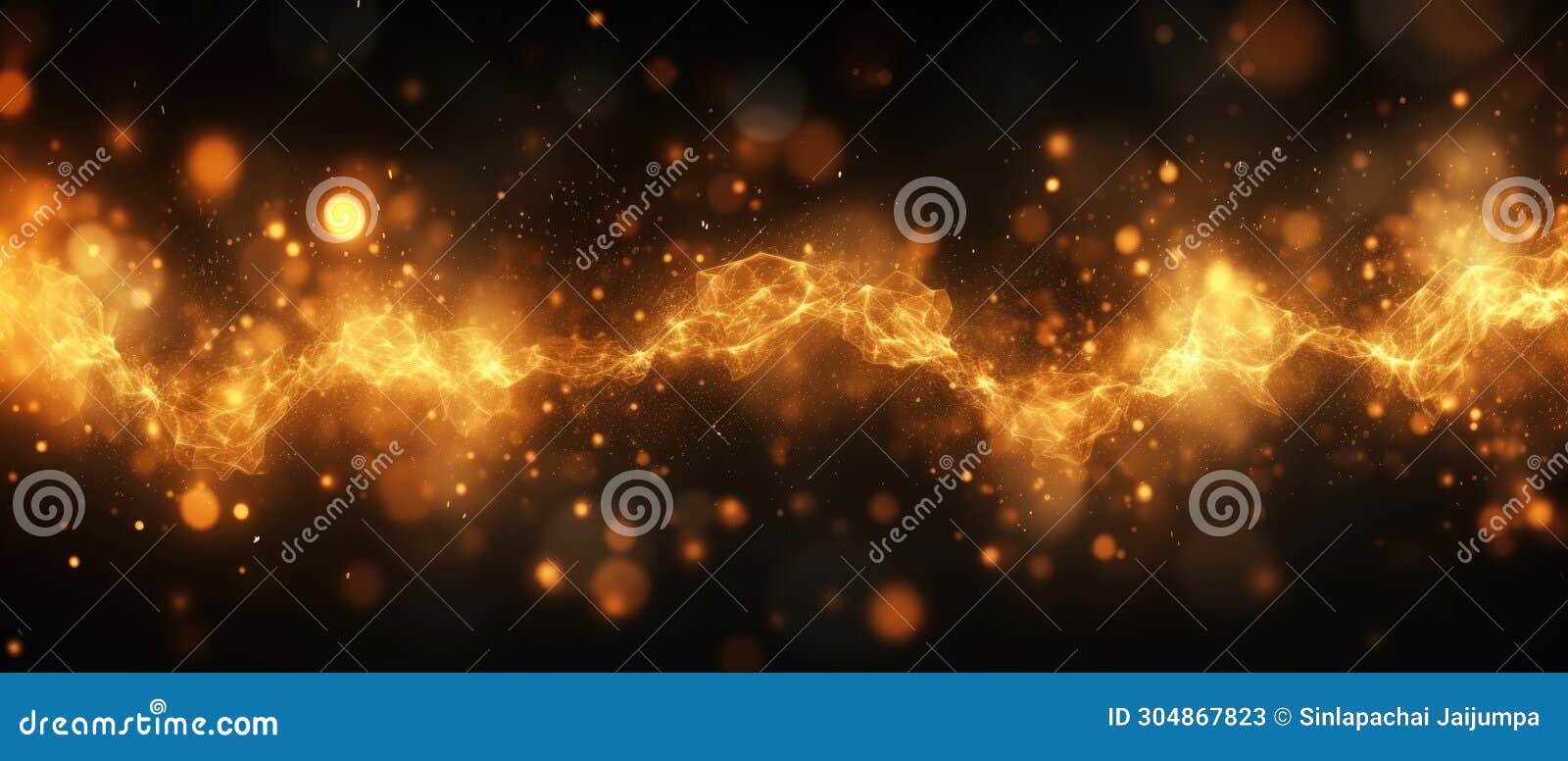 Gold Glow Particle Abstract Background. Light Blurred of Light Glitter ...