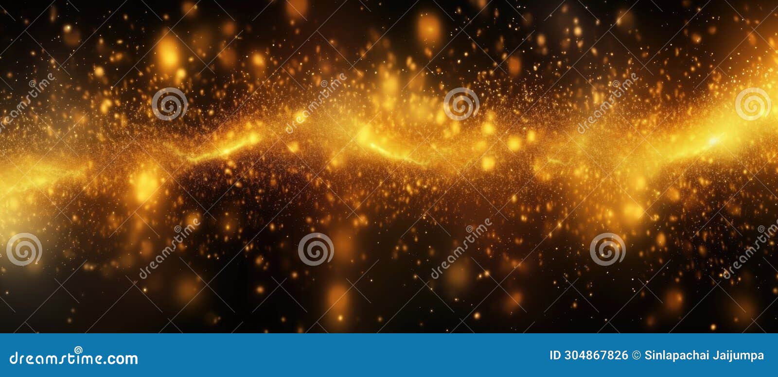 Gold Glow Particle Abstract Background. Light Blurred of Light Glitter ...