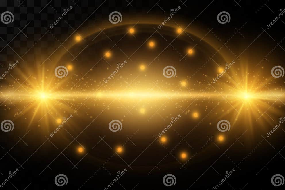 Gold Glow Particles Bokeh. Glitter Effect. Burst with Sparkles ...