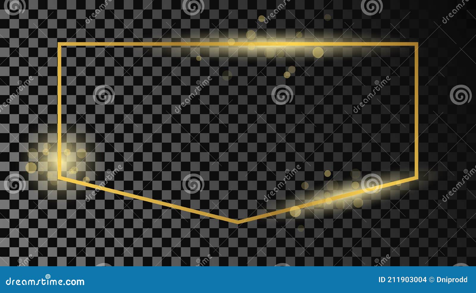 Gold glowing frame stock vector. Illustration of lights - 211903004