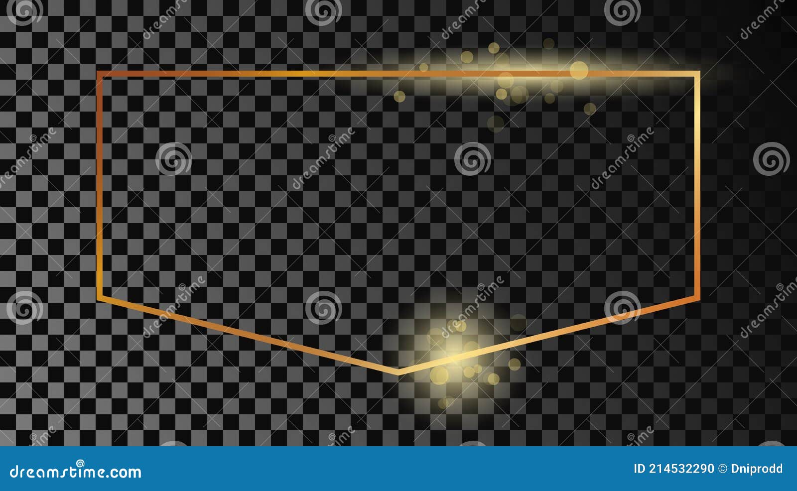 Gold glowing frame stock vector. Illustration of futuristic - 214532290