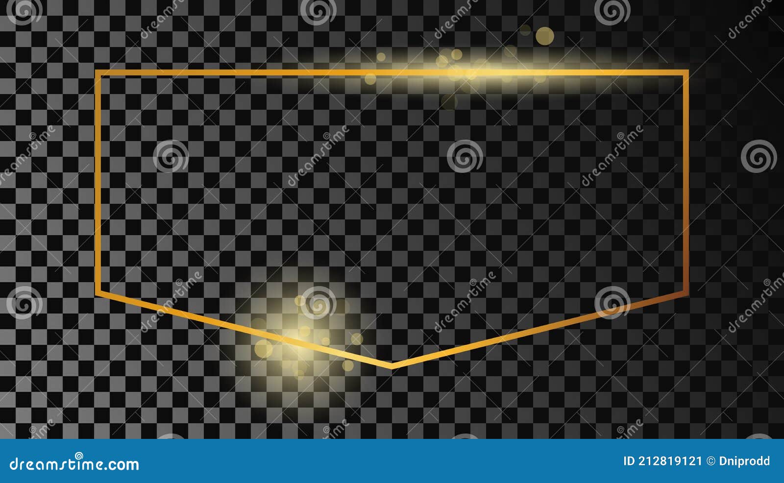 Gold glowing frame stock vector. Illustration of dark - 212819121