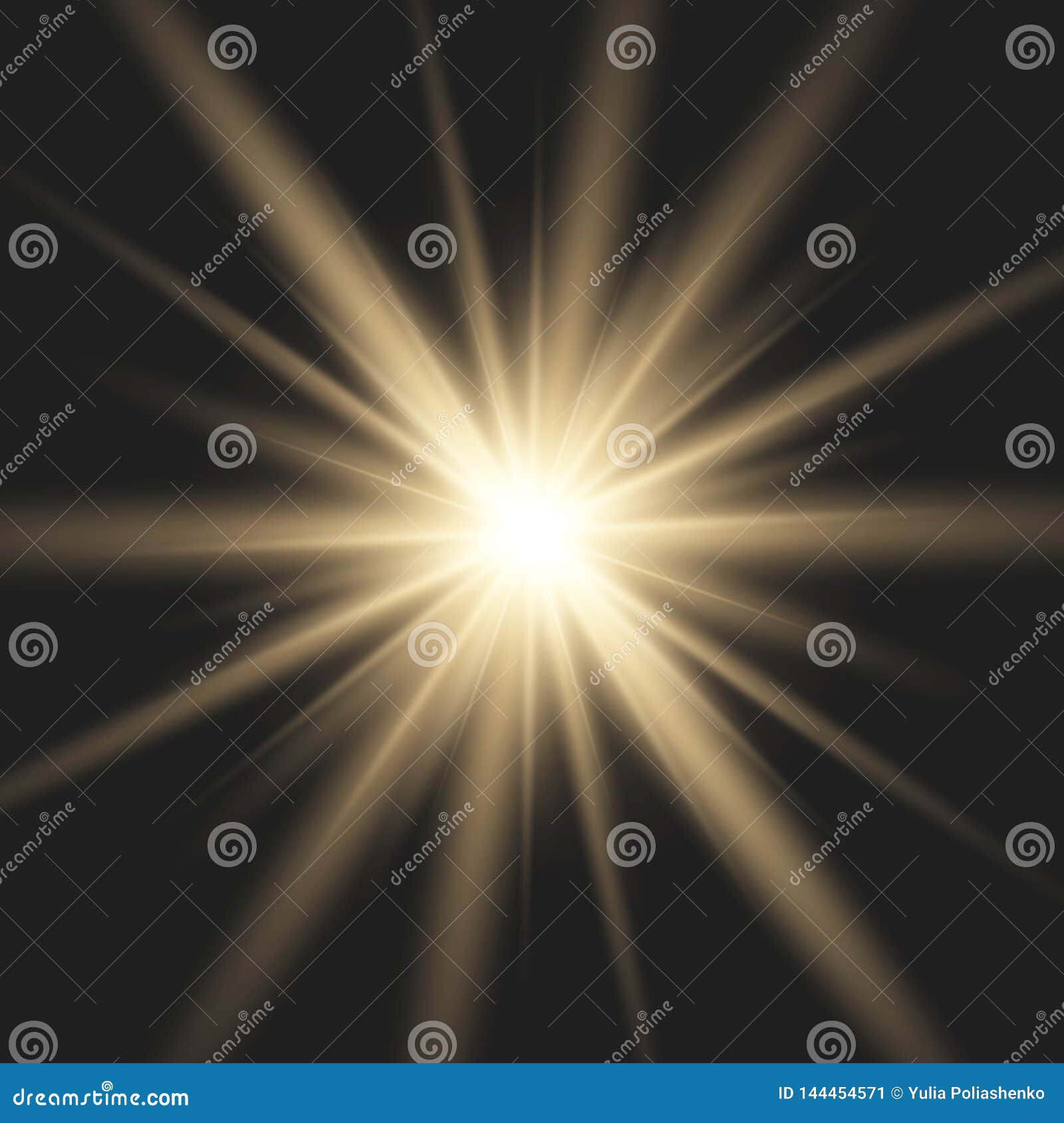Gold Glowing Light Burst Explosion. Stock Vector - Illustration of ...