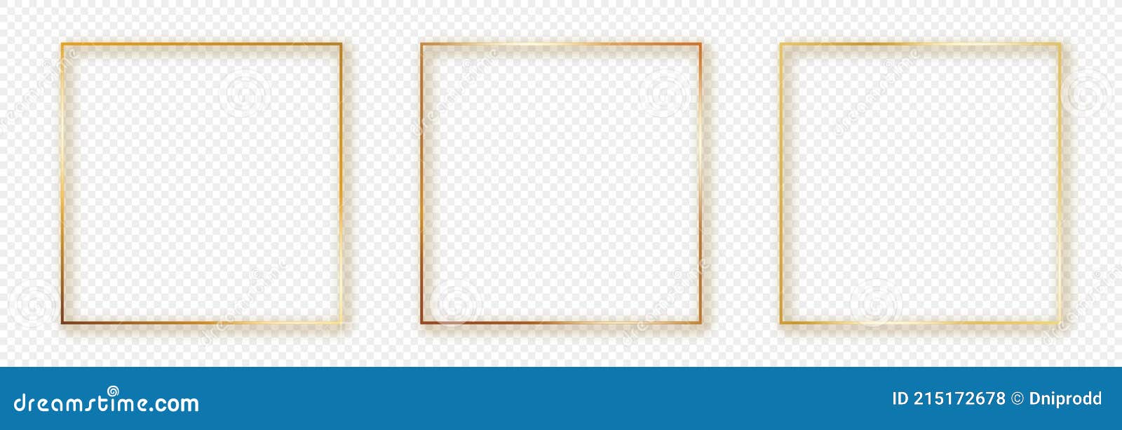 Gold glowing square frame stock vector. Illustration of decor - 215172678