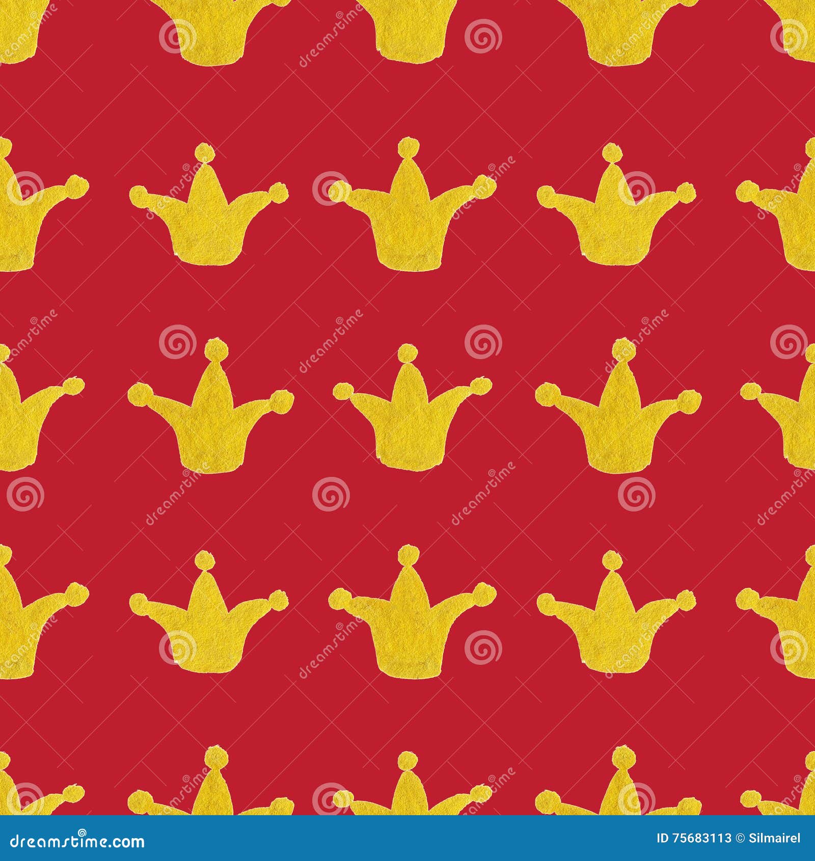 Gold Golden Crown Seamless Pattern Texture Background Stock ...