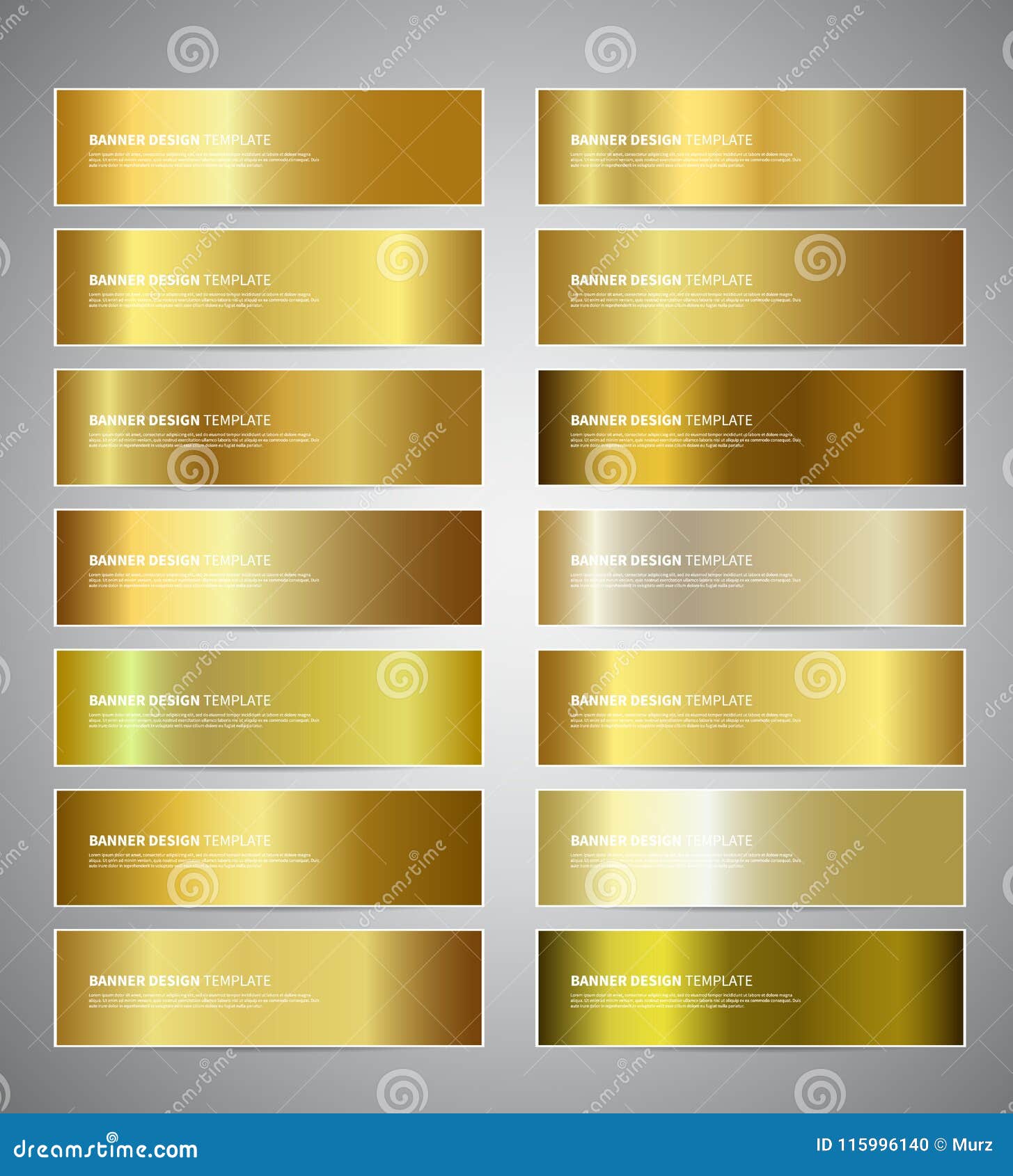 Gold Gradient Vector Banners Stock Vector - Illustration of design ...