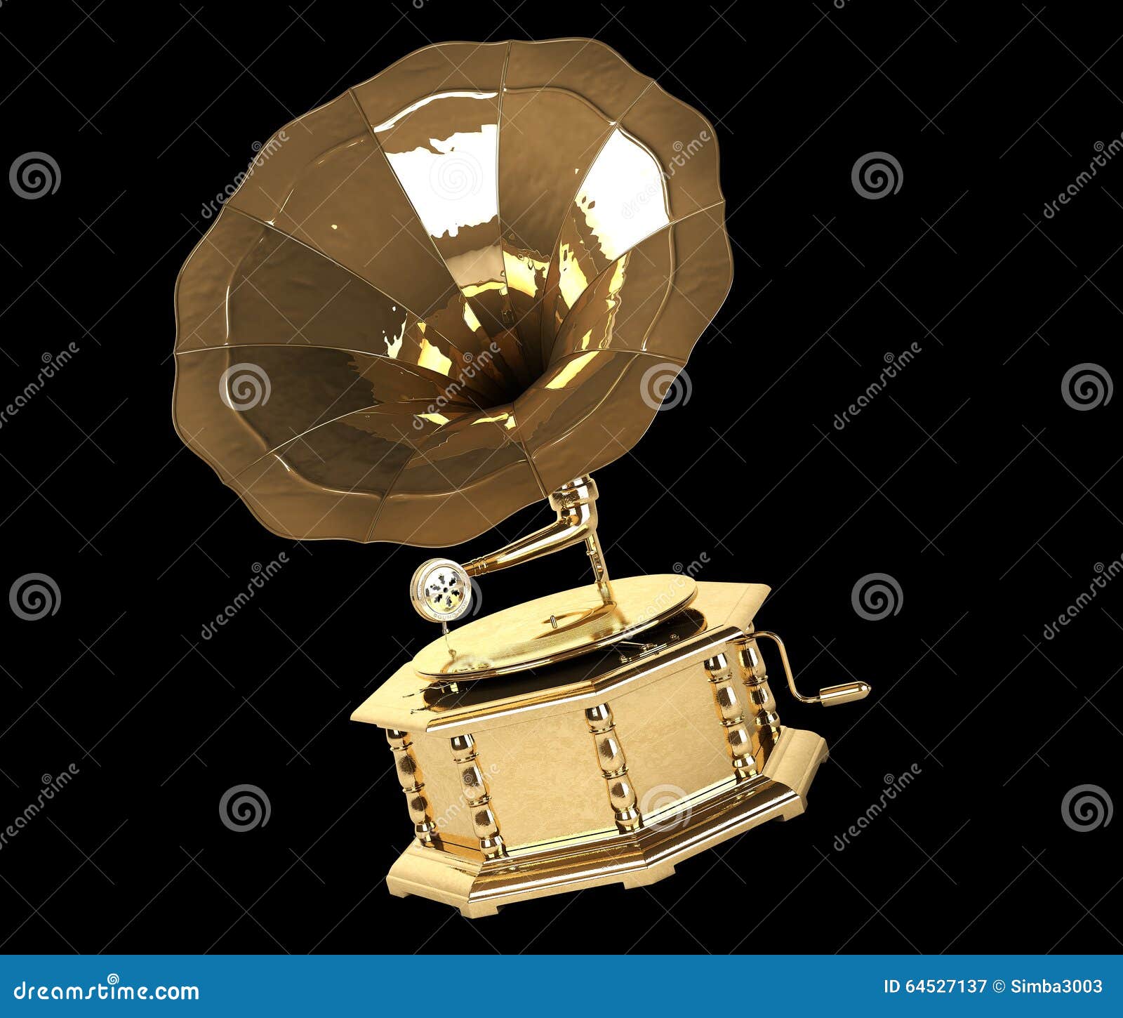 Gold Gramophone Stock Photo | CartoonDealer.com #15072126