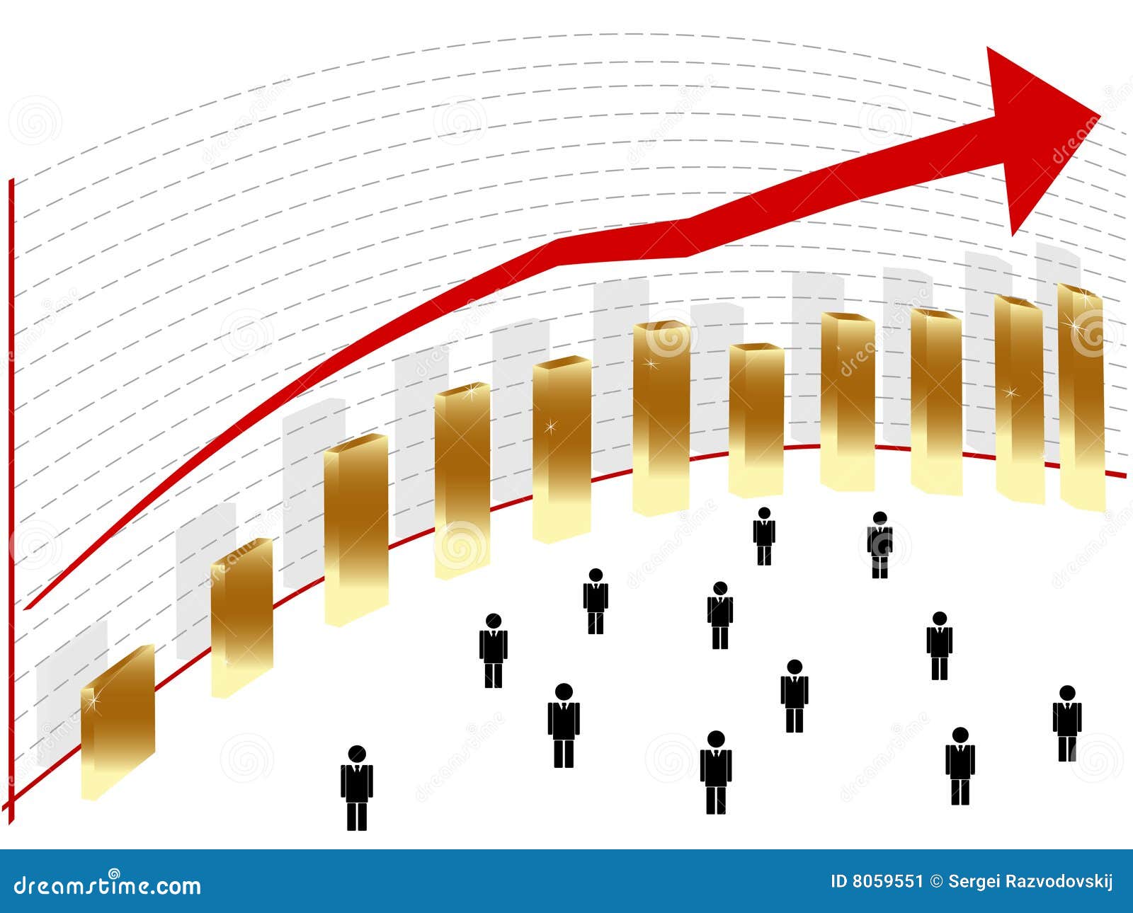 Gold Graph stock illustration. Illustration of graph, data - 8059551