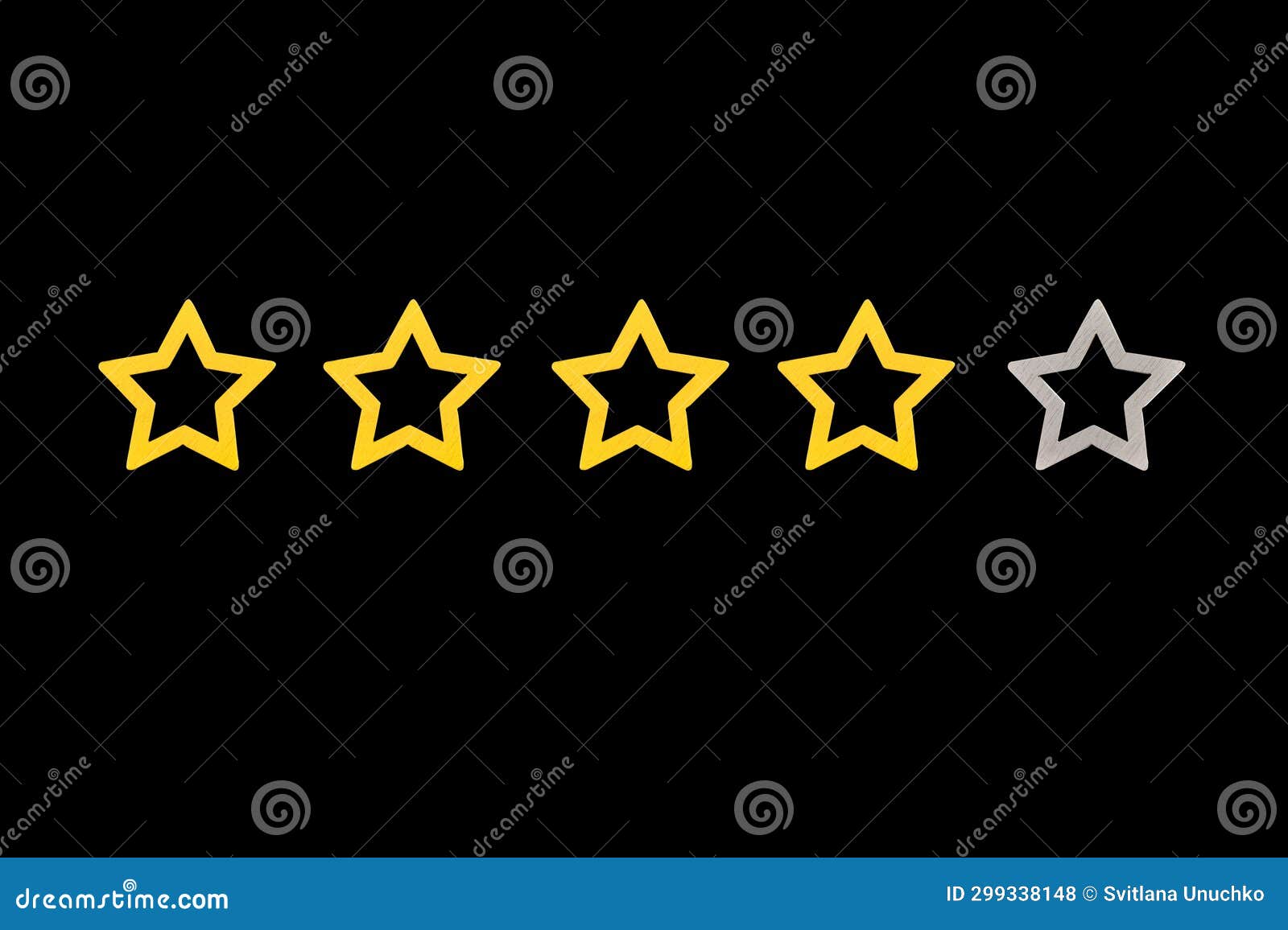 Gold, Gray, Silver Five Star Shape on the Background of the Blackboard ...