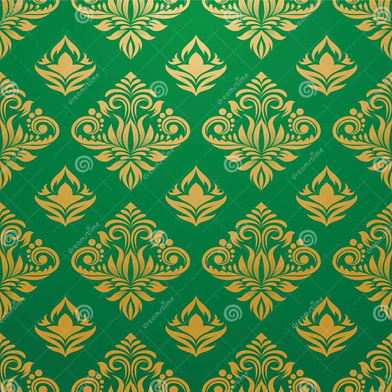 Gold green pattern vector stock vector. Illustration of culture - 30290785