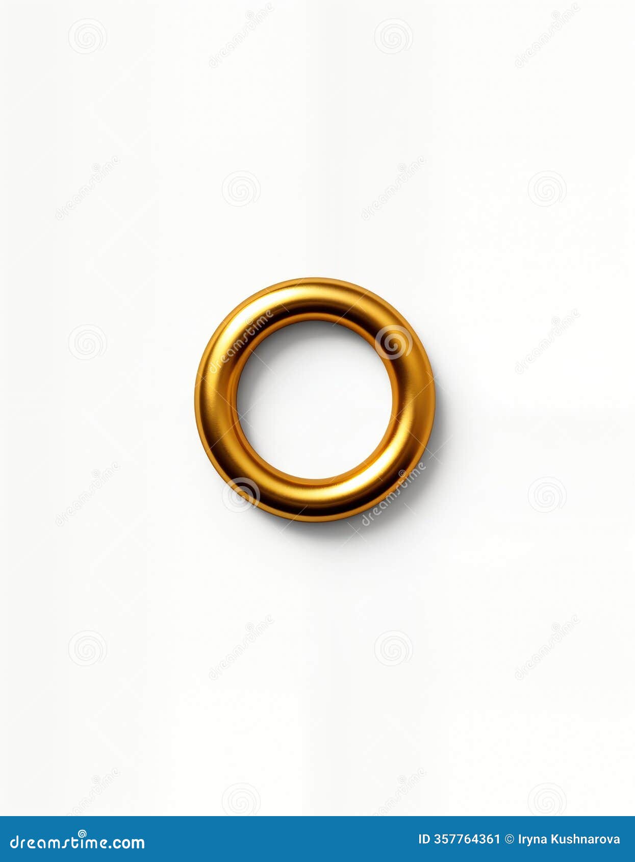 Gold Grommet Design Element Isolated on White Background. Round Shape ...