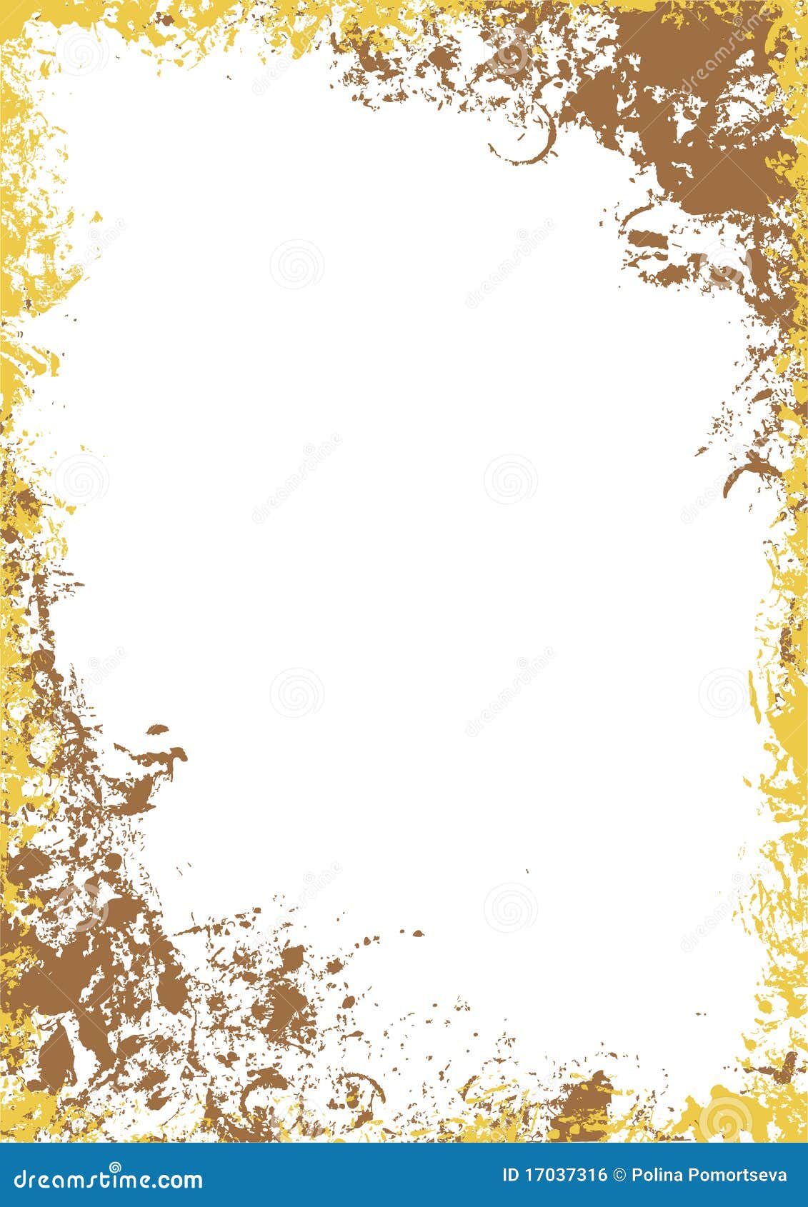 Gold grunge frame stock vector. Illustration of damaged - 17037316