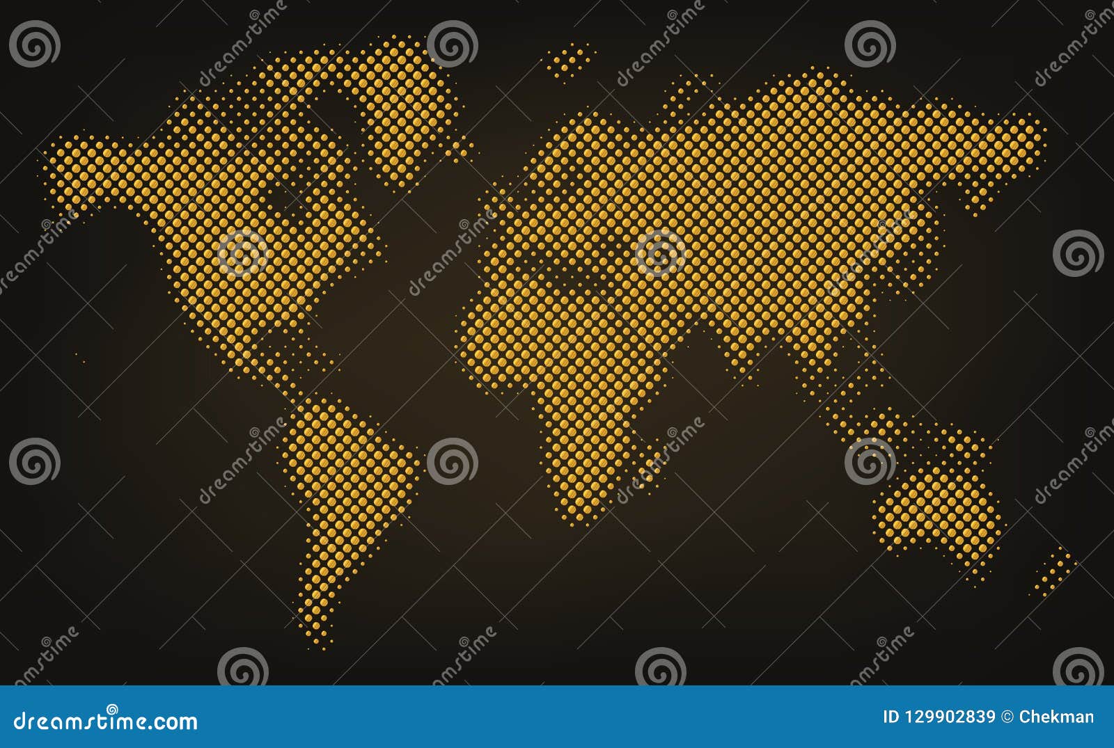 Halftone World Map. Vector Illustration Stock Illustration ...