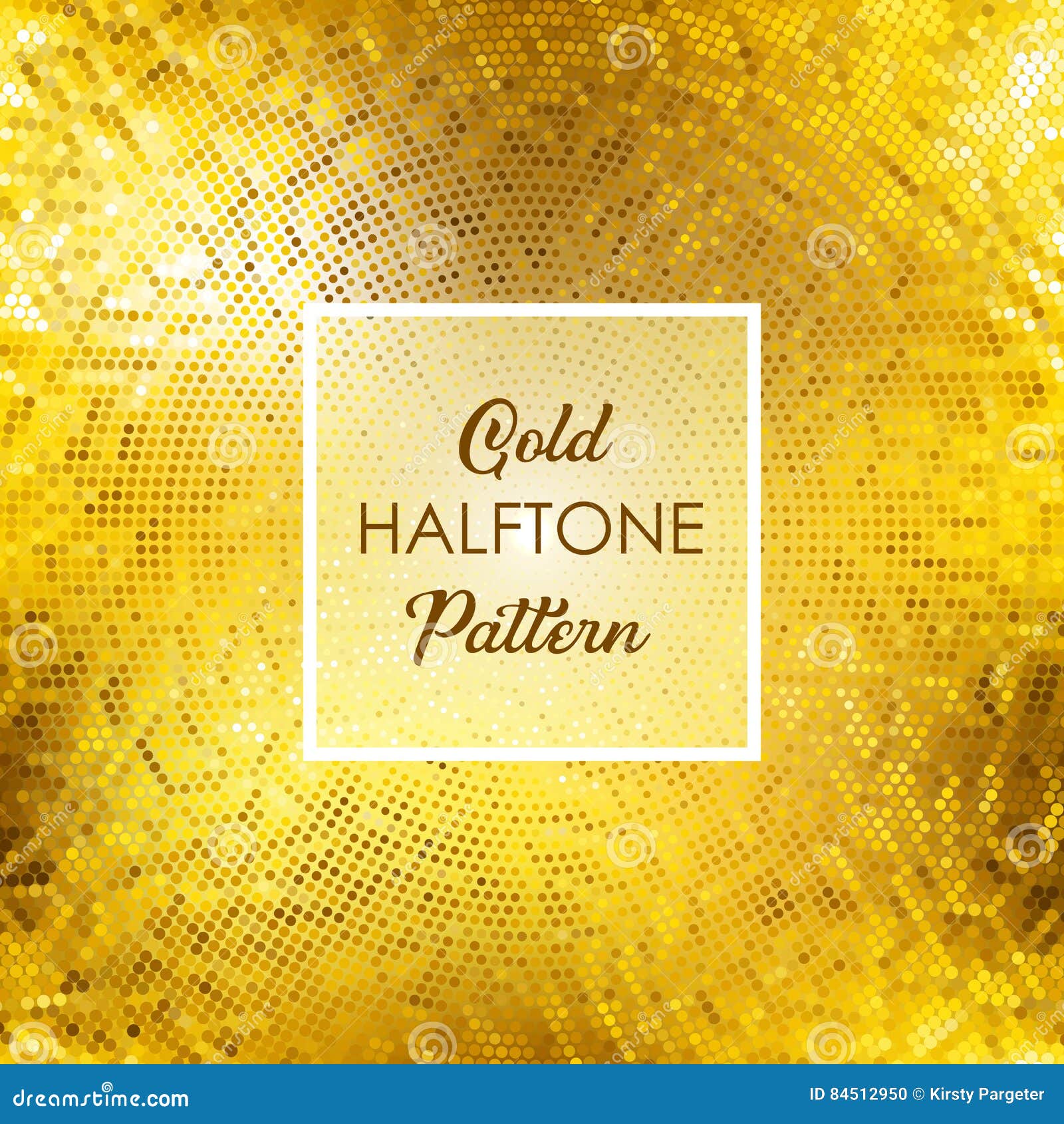 Gold Halftone Pattern Background Stock Vector - Illustration of vector ...