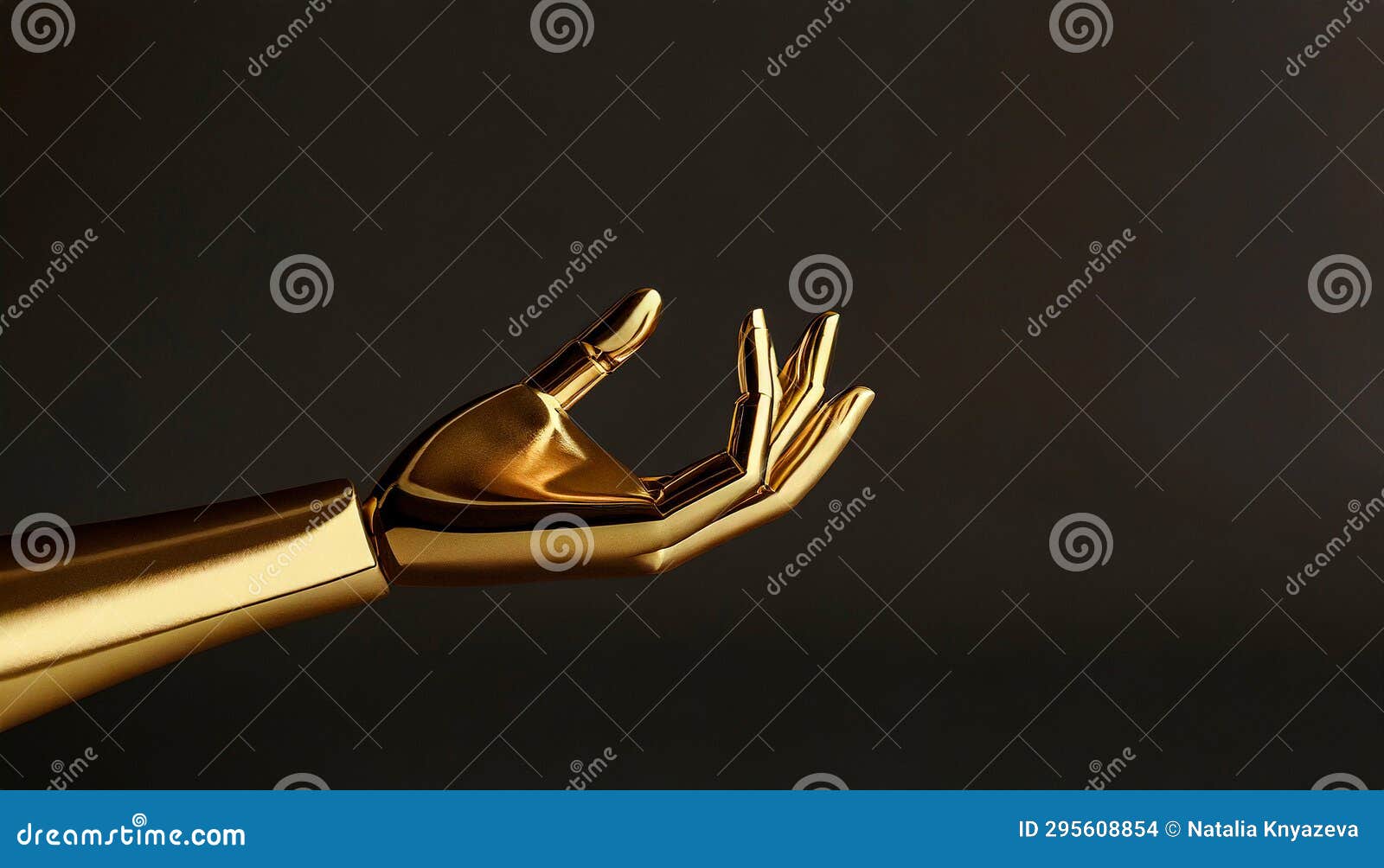 Gold Hand on the Black Background Stock Photo - Image of hand, black ...