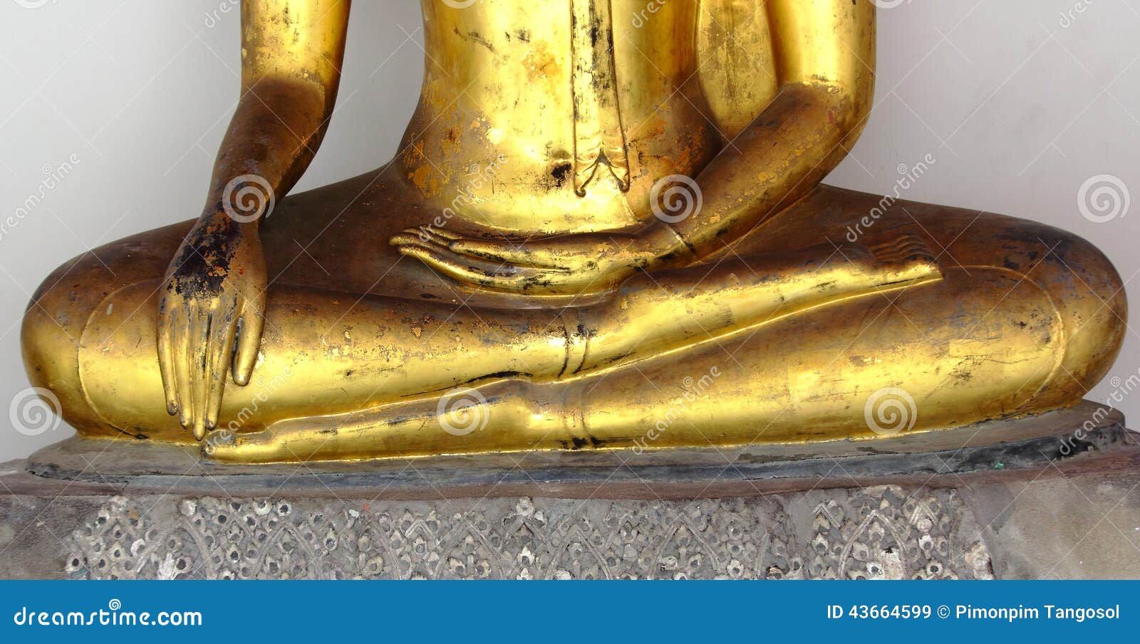 Gold hand of image buddha stock image. Image of asia - 43664599