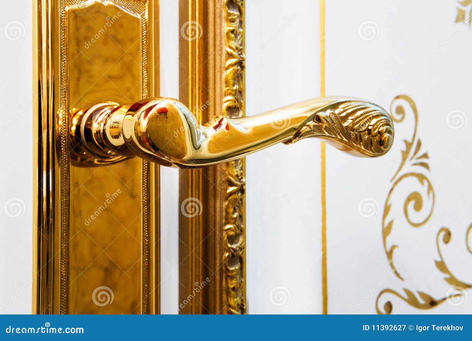 Gold handle stock image. Image of building, closed, antique - 11392627