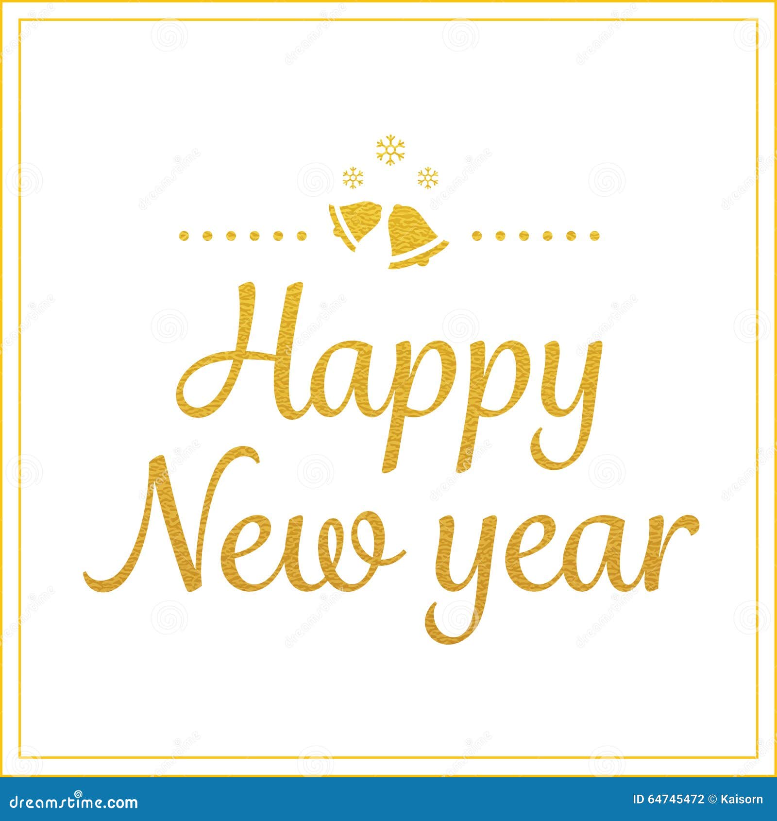 Gold Happy New Year Greetings Card Stock Vector - Illustration of ...