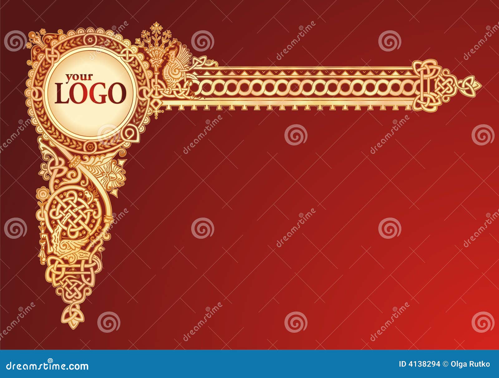Gold Header Stock Images - Image: 4138294