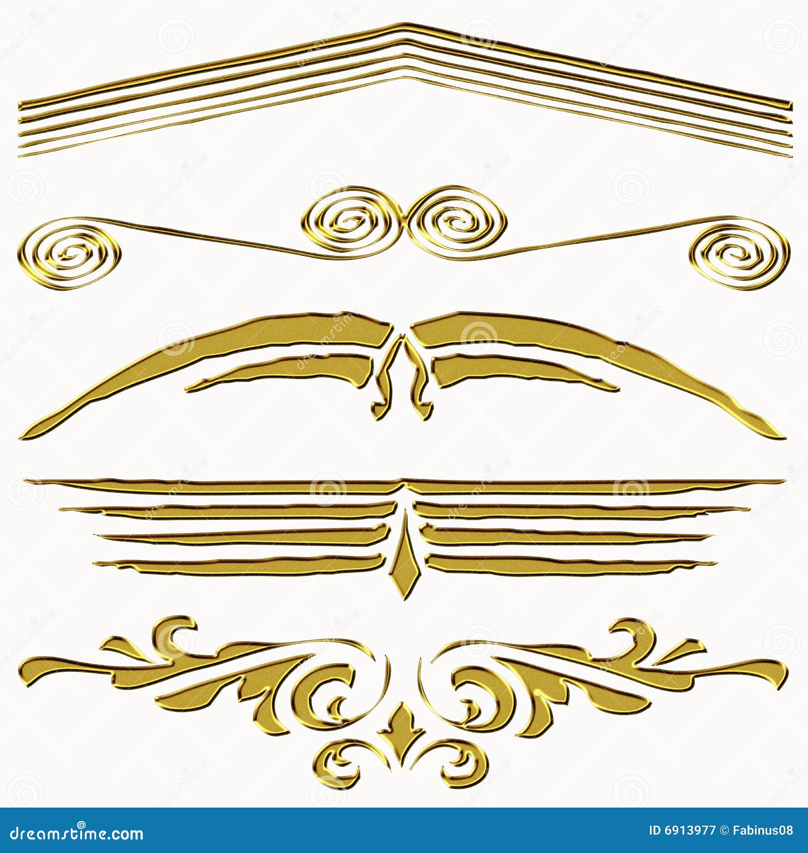 Gold header ornament stock illustration. Illustration of floral - 6913977