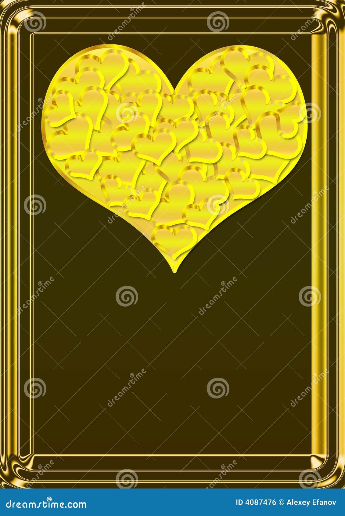 Gold Heart Picture. Image: 4087476