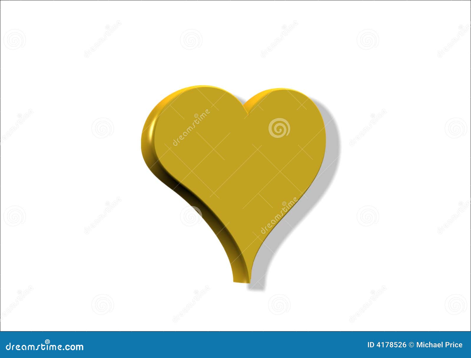 Gold Heart stock vector. Illustration of hearts, gold - 4178526