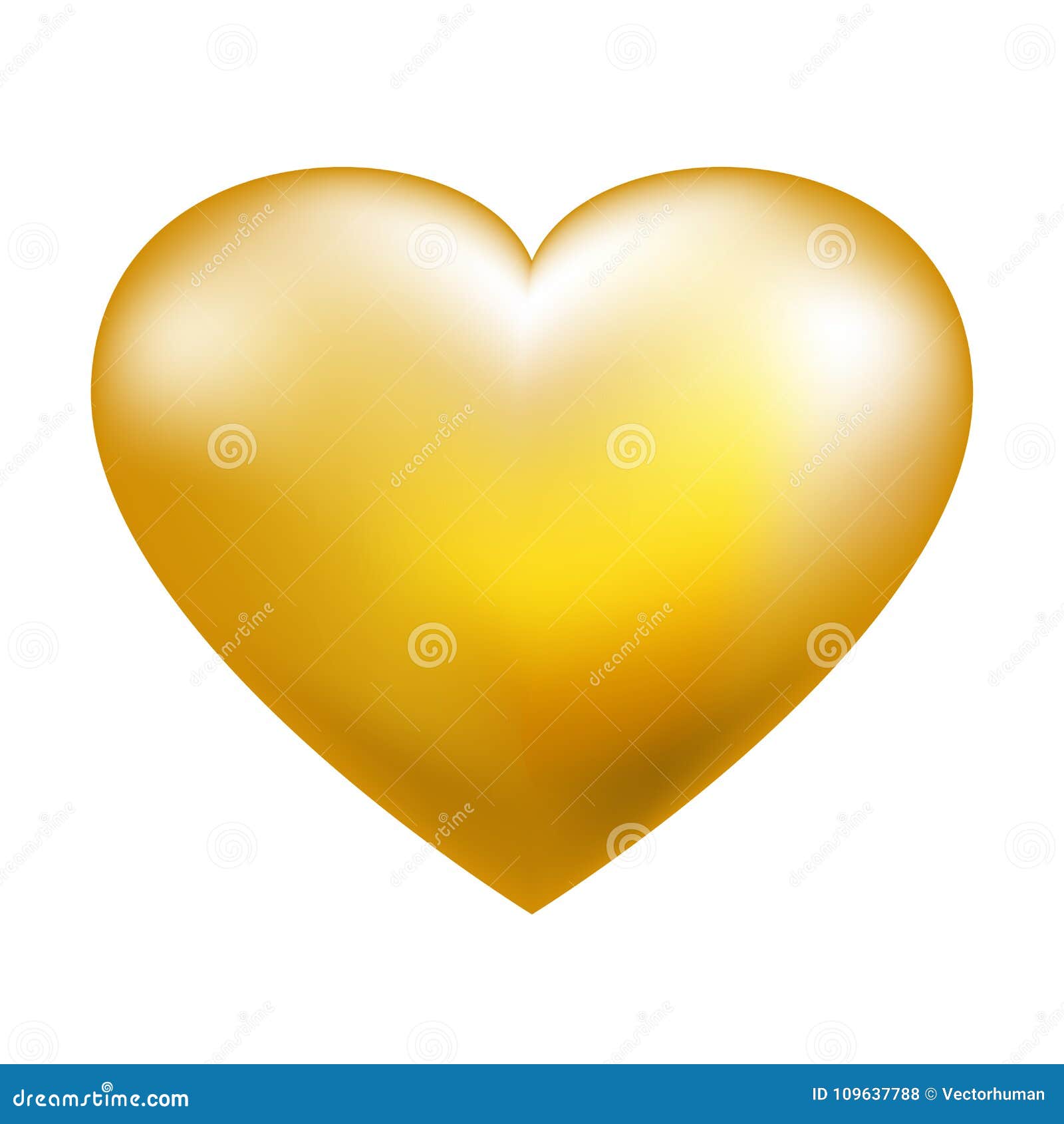 Gold heart vector stock vector. Illustration of gold - 109637788