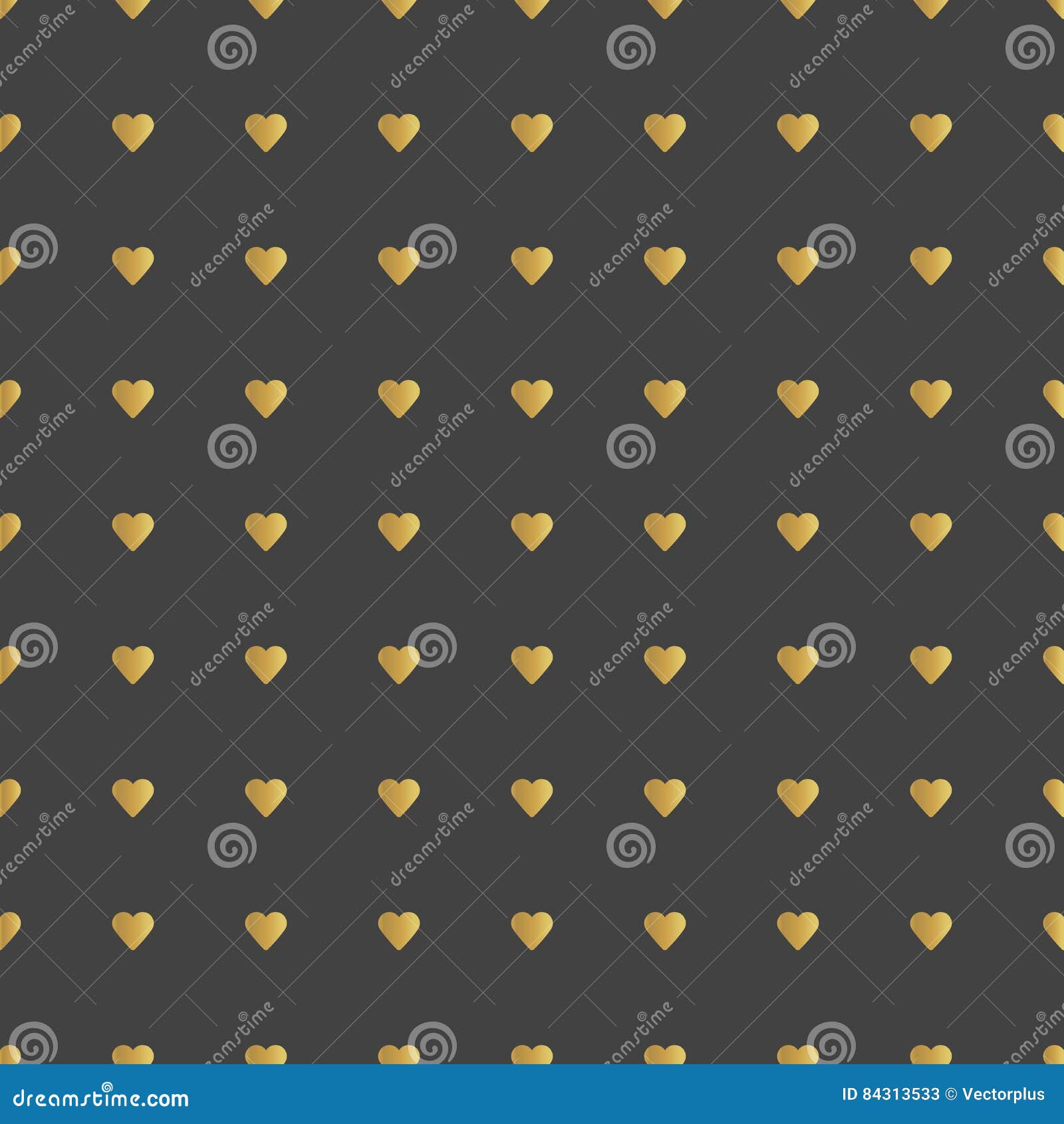 Gold Hearts Pattern Illustration Stock Illustration - Illustration of ...