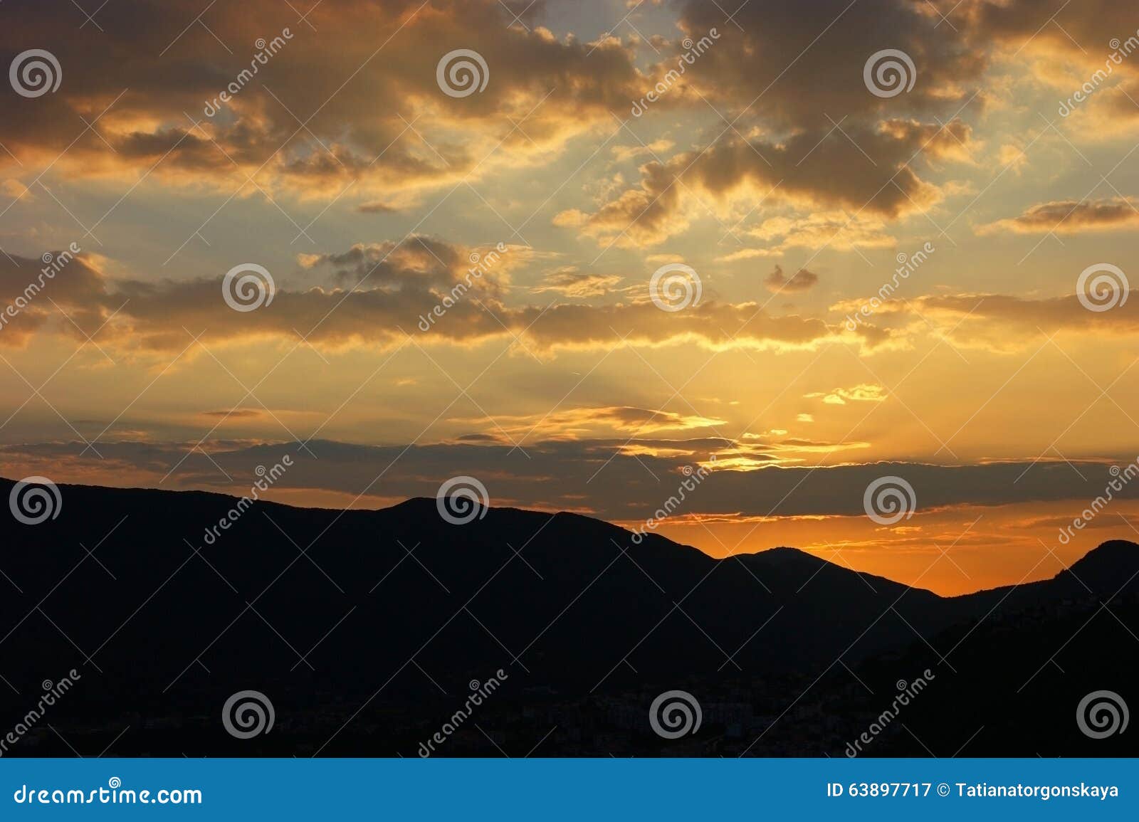Gold heaven stock image. Image of colored, hill, cloudy - 63897717