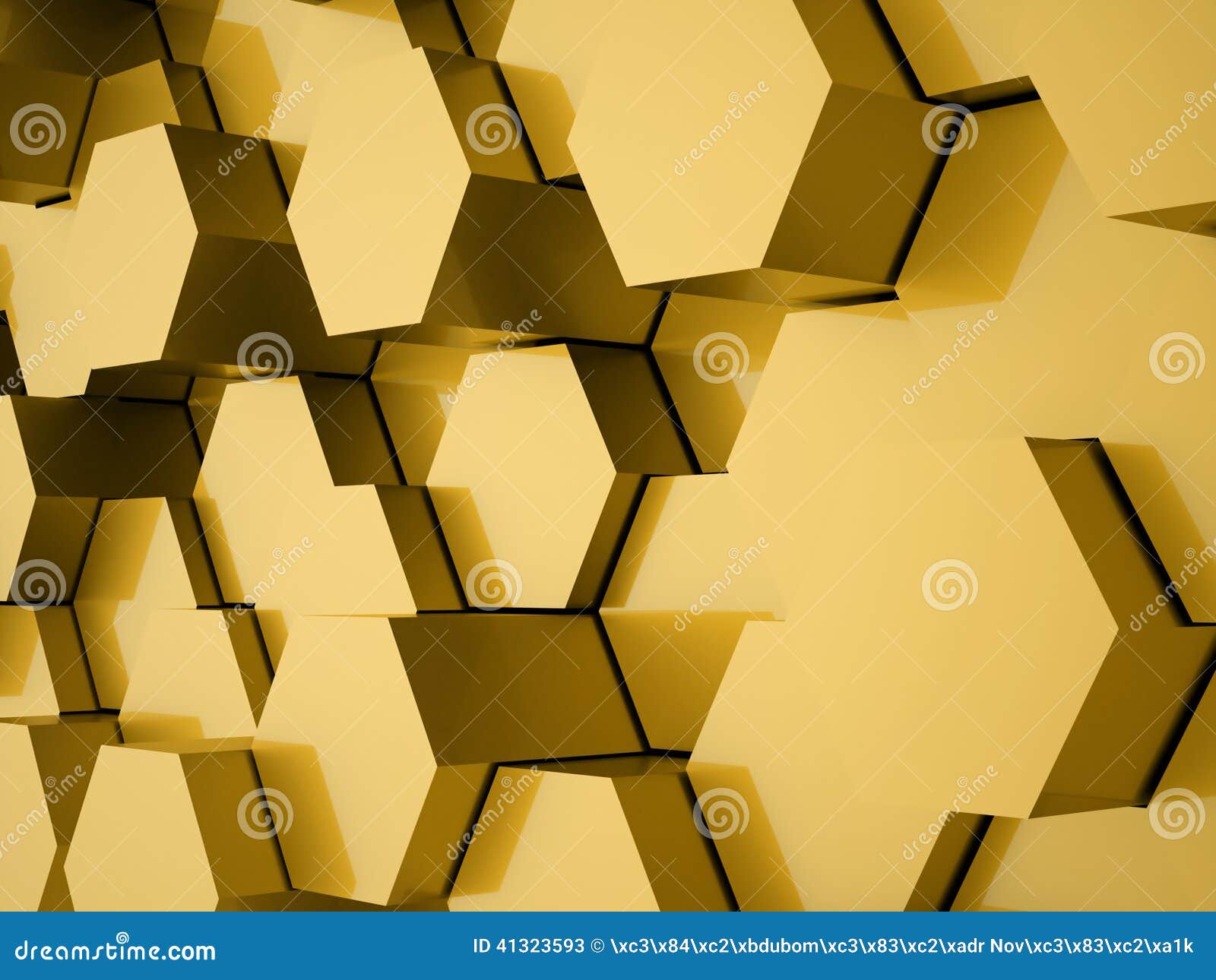 Gold hexagonal background stock illustration. Illustration of detail ...