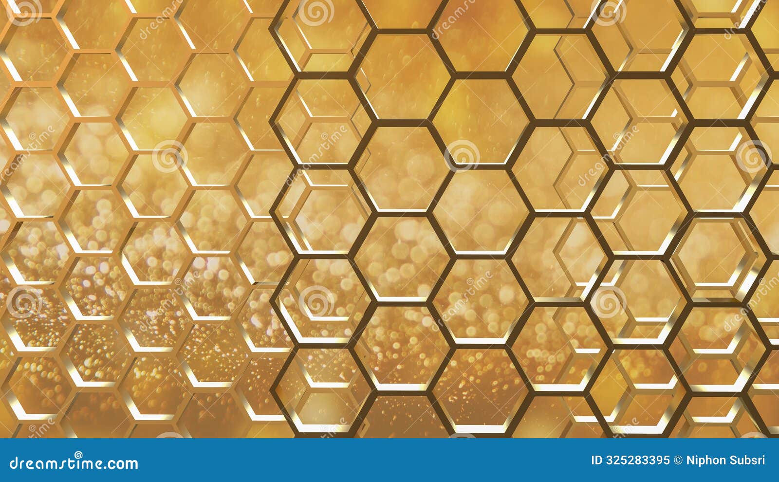 The Gold Hive for Abstract Luxury Background Concept 3d Rendering Stock ...