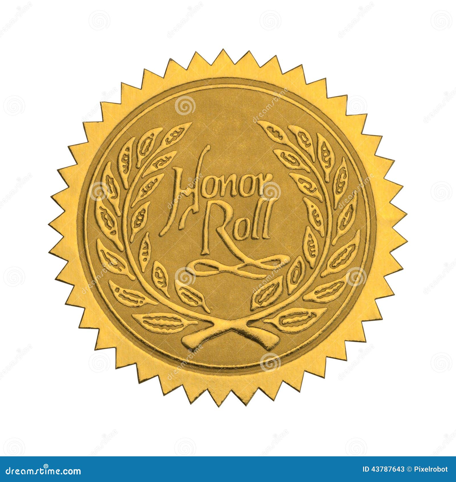 Gold Honor Seal stock image. Image of isolation, shot - 43787643